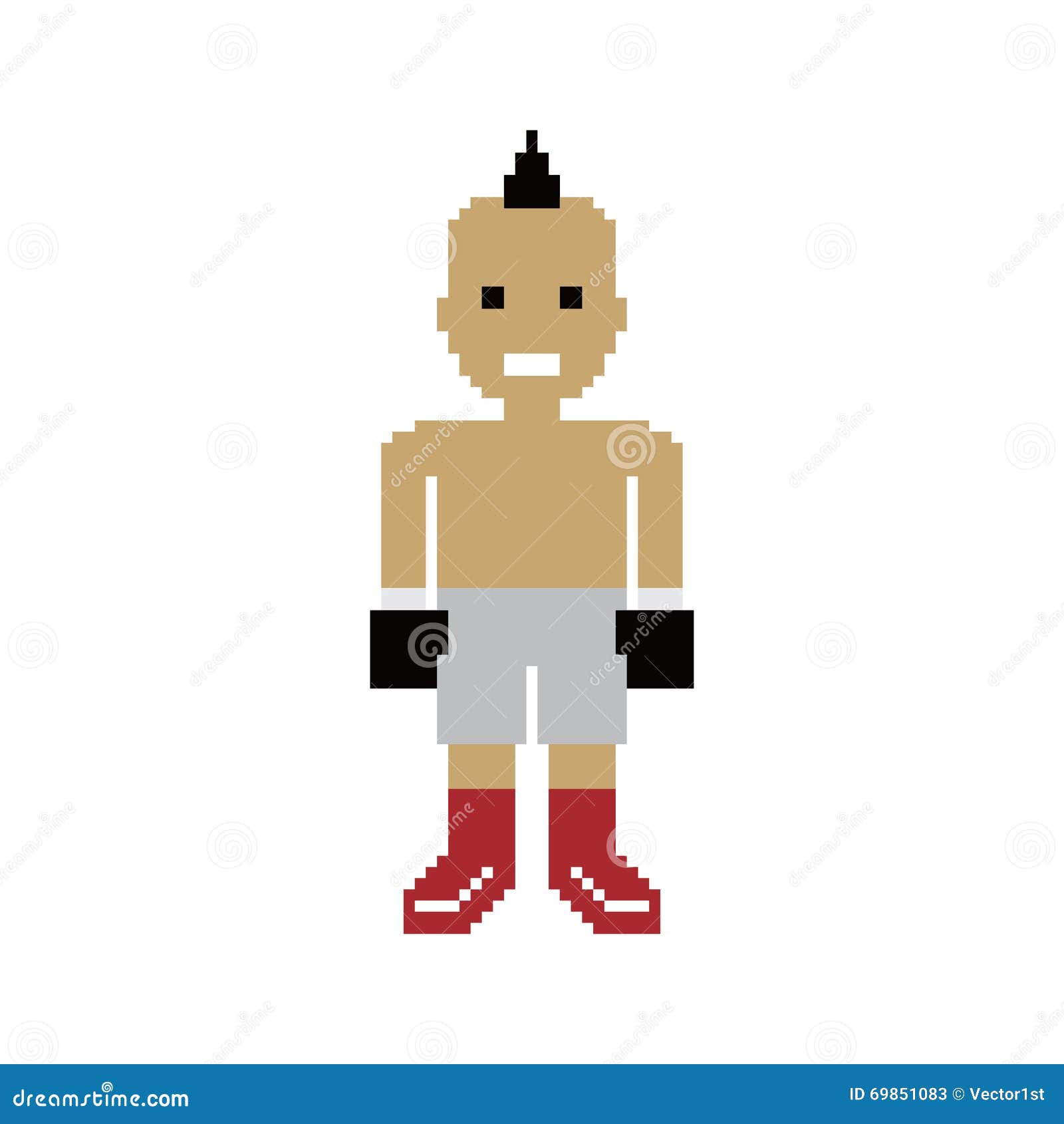 Pixel Boxer: Photorealistic 3d 8 Bit Cartoon Character In Boxing Action ...