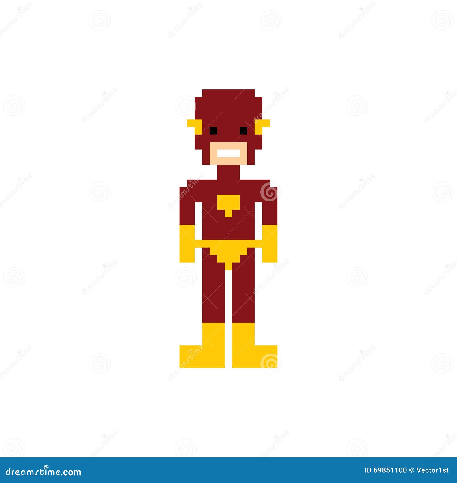 Pixel People Superhero Avatar Stock Vector - Illustration of game ...