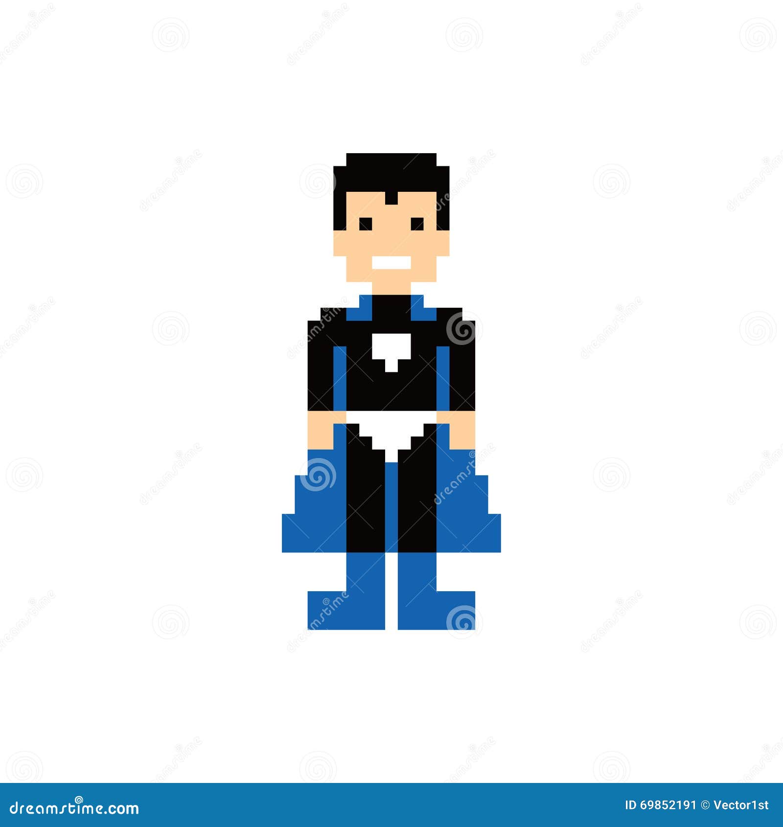 Pixel Art Superhero Set Royalty-Free Stock Photography | CartoonDealer ...