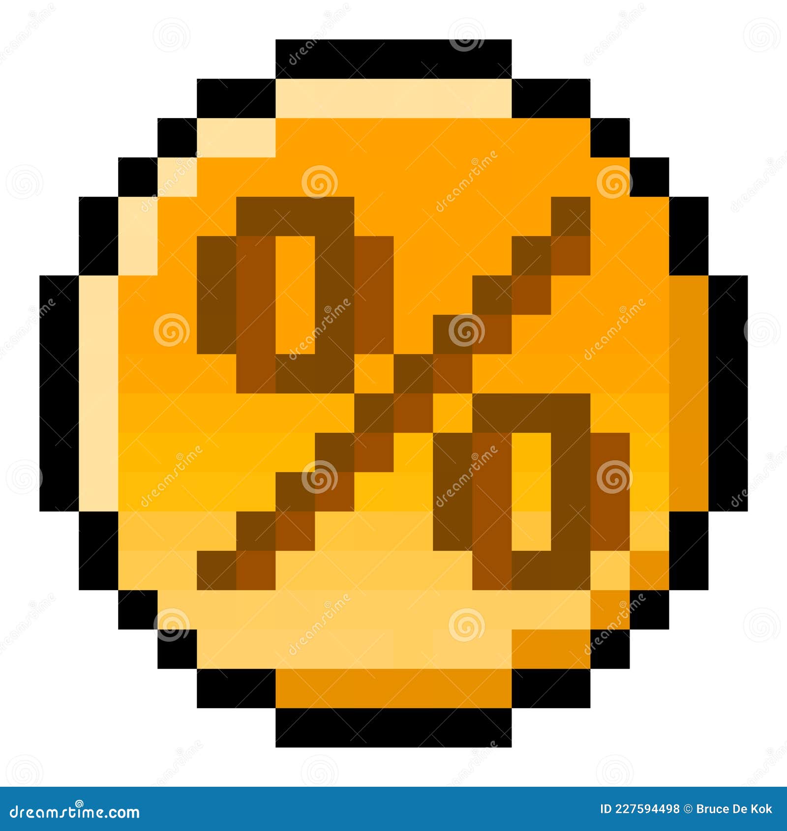 Pixel Percentage Coin - Vector, Isolated Stock Vector - Illustration of ...