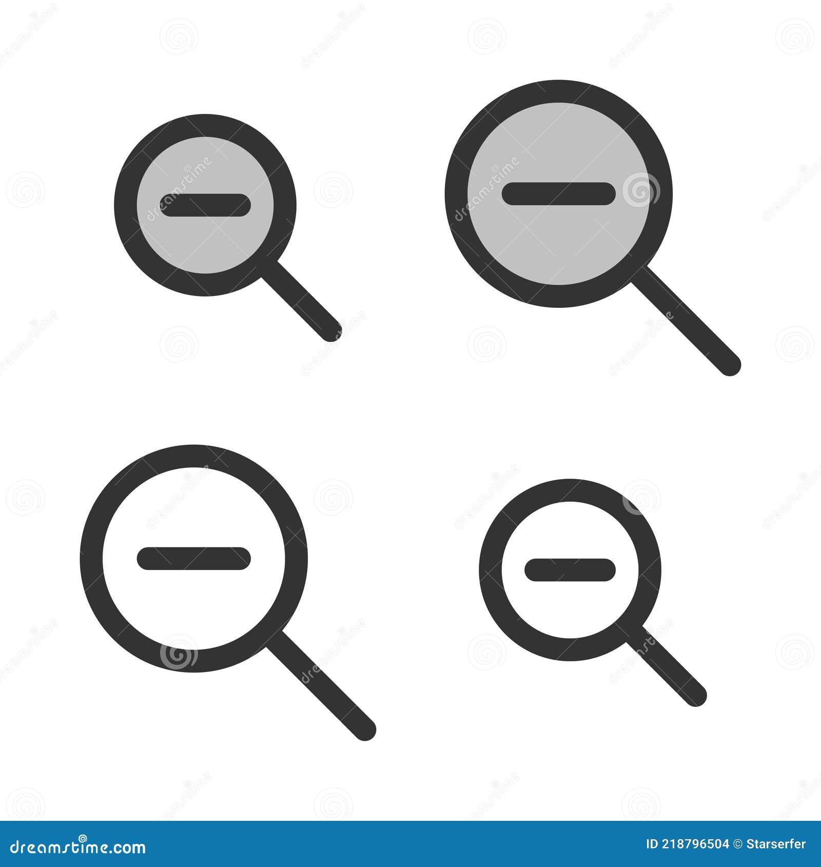 Pixel-perfect Linear Icon of Decrease Magnifying Glass Stock Vector - Illustration of contour ...