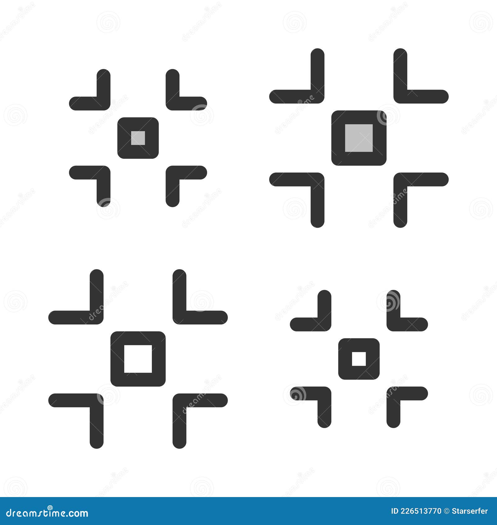 Pixel-perfect Linear Icon of Reduce Screen Size Stock Vector ...