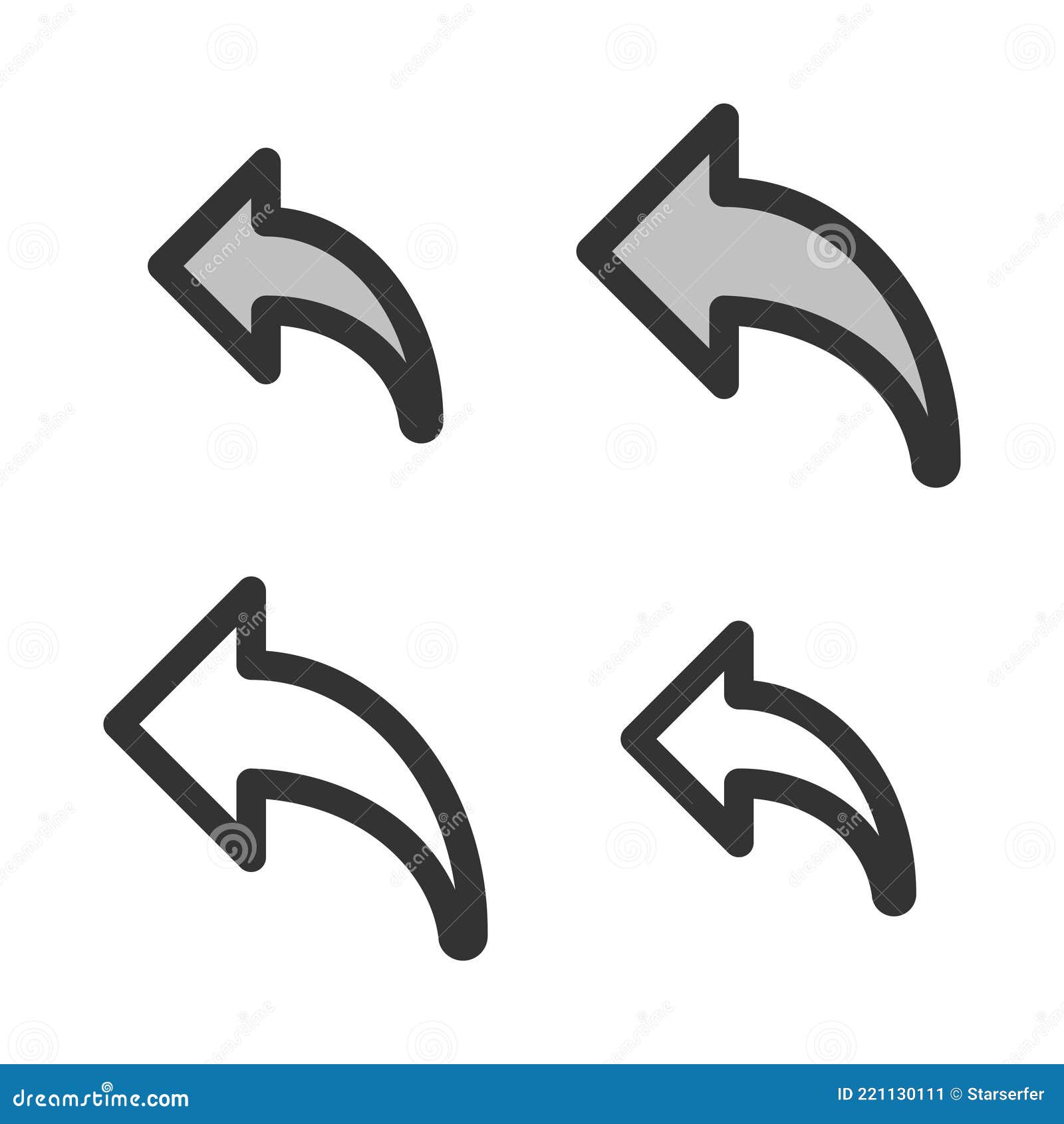 Pixel-perfect Linear Left Curved Arrow Stock Vector - Illustration of ...