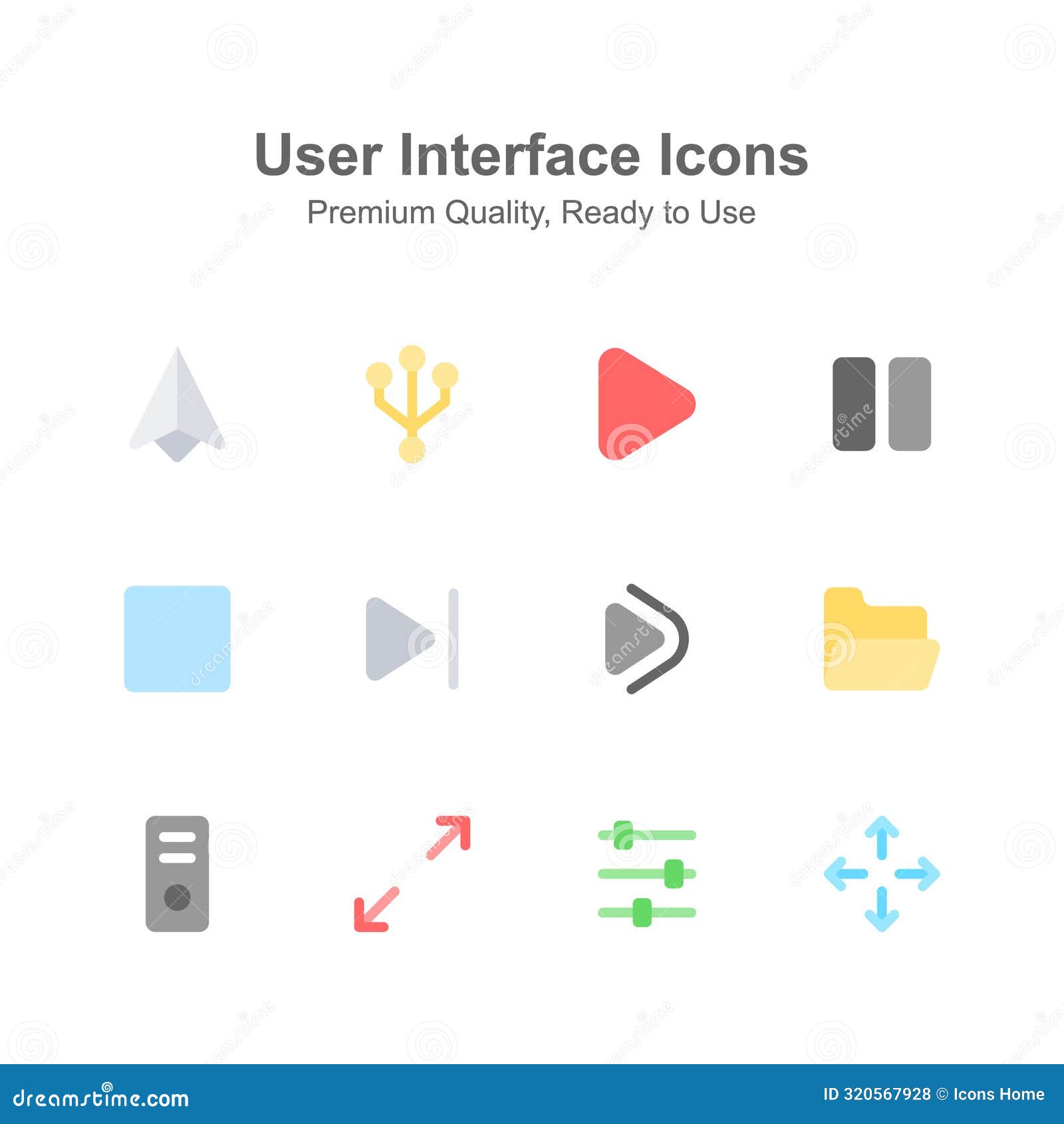 Pixel Perfect User Interface Icons Set, Isolated on White Background ... Pixel Perfect User Interface Icons Set, Isolated on White Background ...