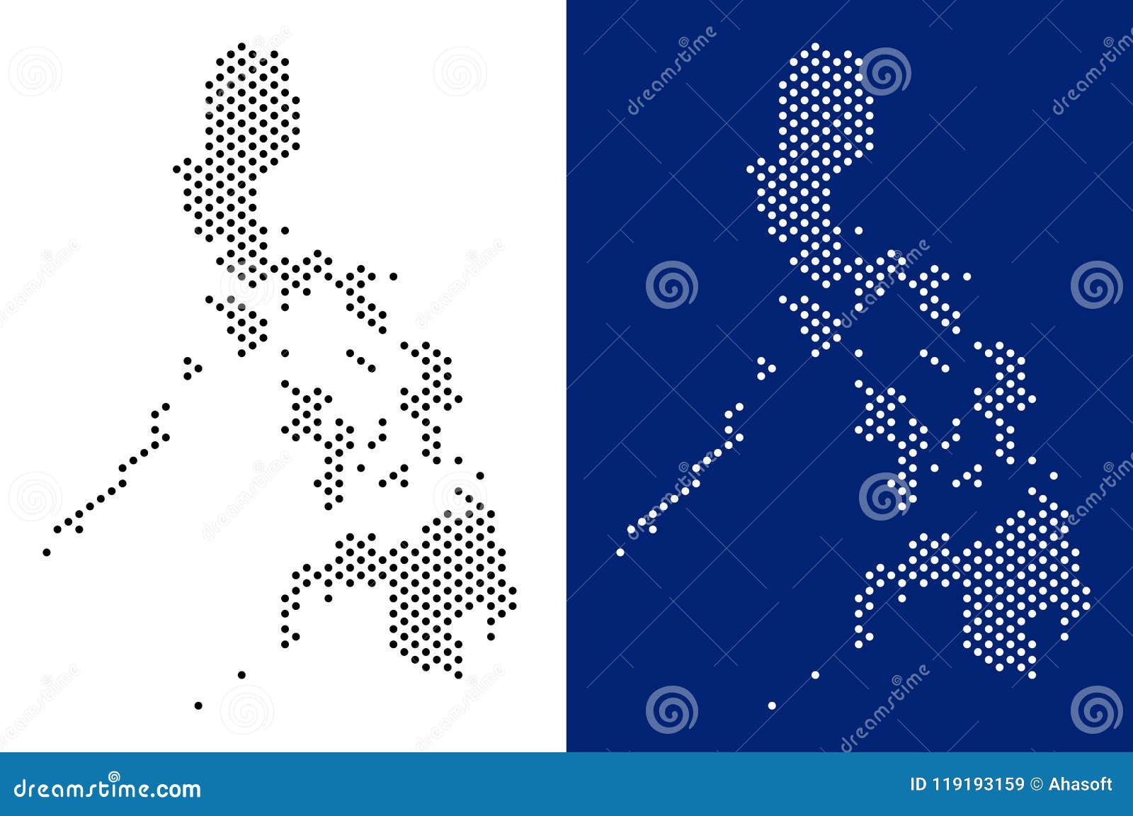 Pixel Philippines Map Vector Illustration | CartoonDealer.com #119445088