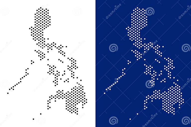 Dot Philippines Map stock vector. Illustration of backgound - 119193159