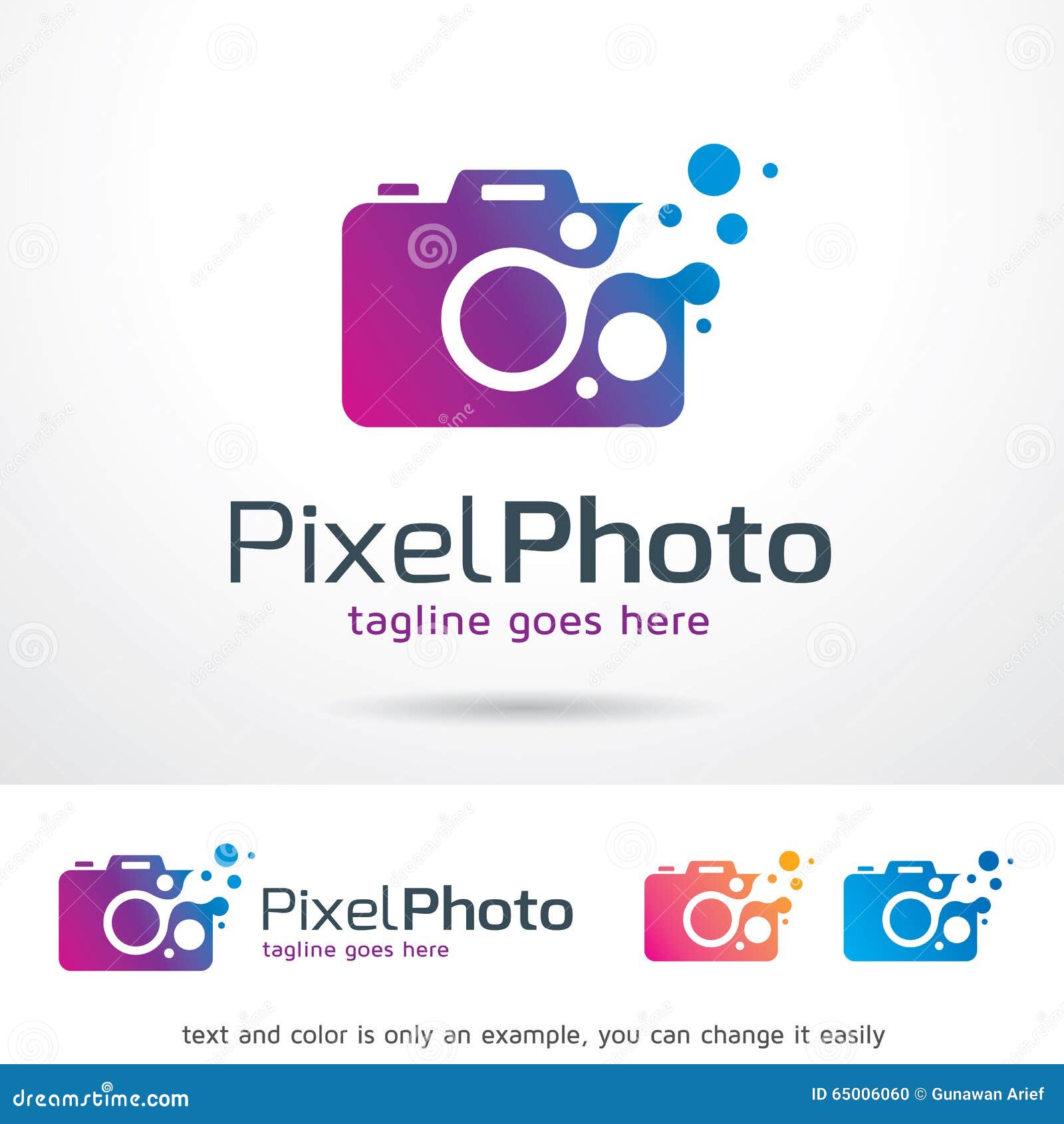 Pixel Photography Logo Template Design Vector Stock Vector ...