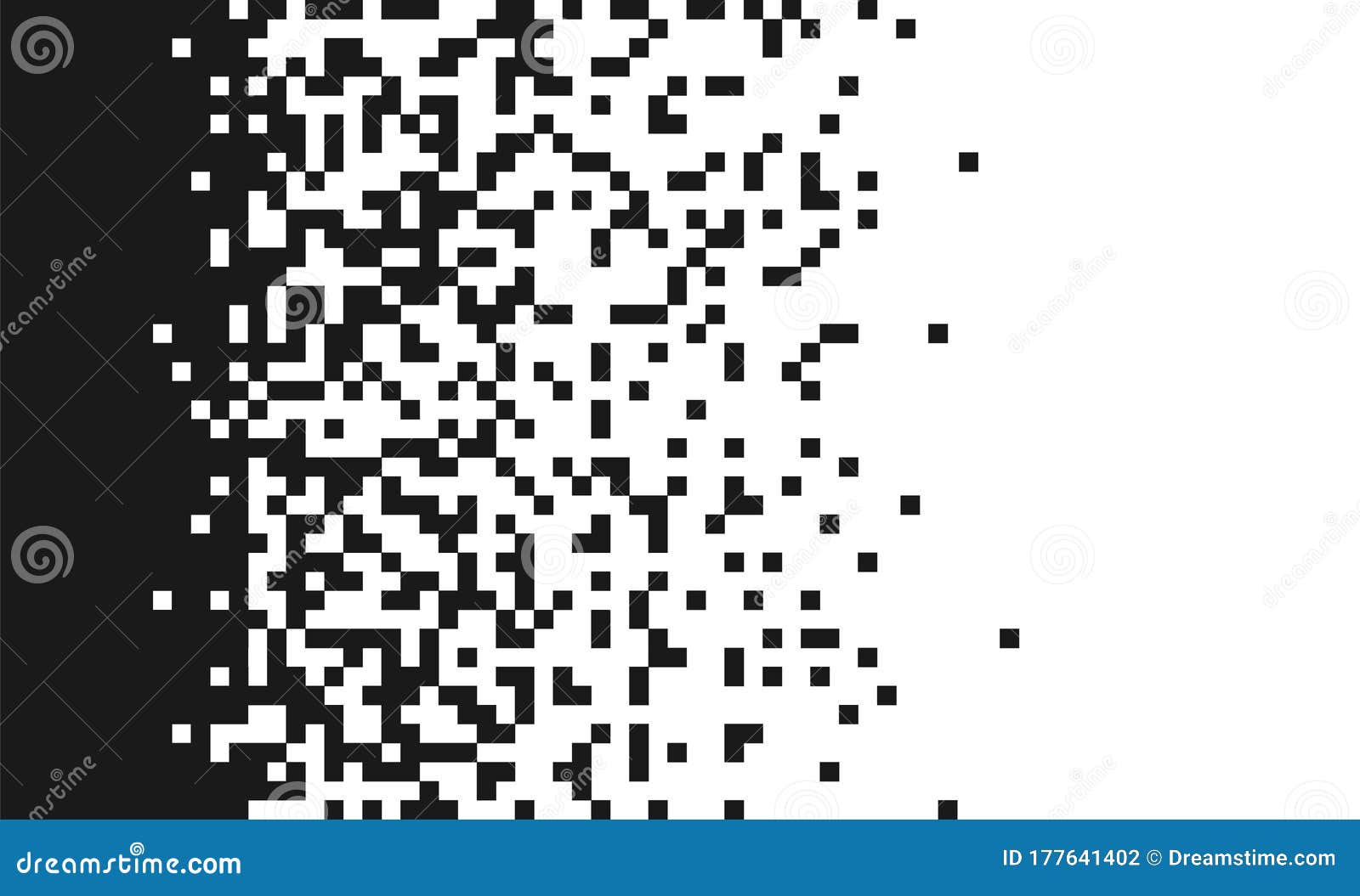 Pixels Scattered, Dissolve. Stock Vector - Illustration of pixelated ...