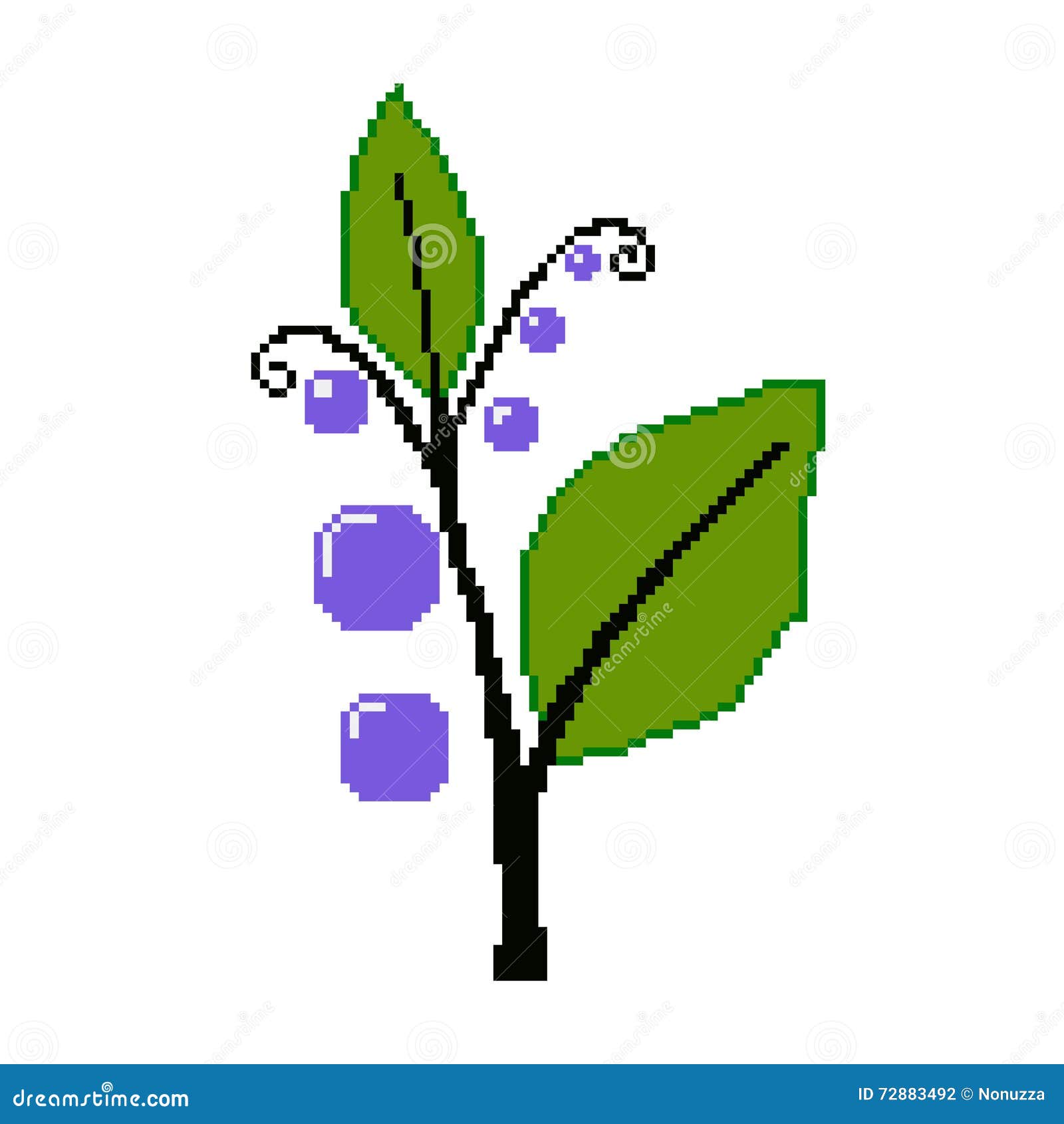 Pixel Art Plant Growth Stages: Seed To Flower Stock Photography ...