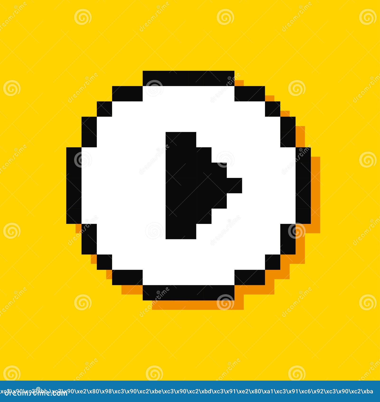 Pixel Play Button. Video Audio Player. 8-bit. Video Game Style. Vector ...