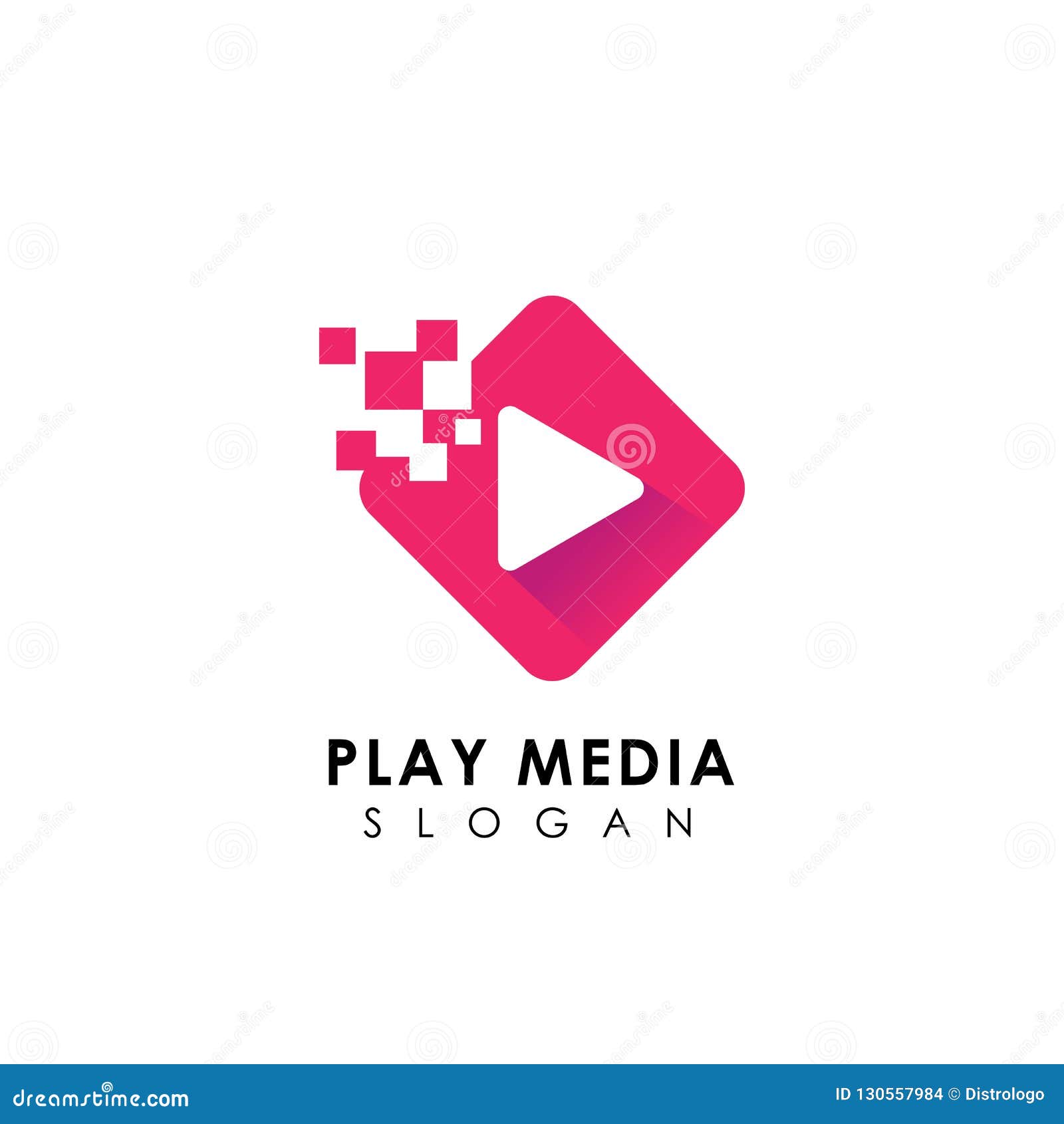 Pixel Play Media Logo Design Template. Play Icon Symbol Design Stock ...