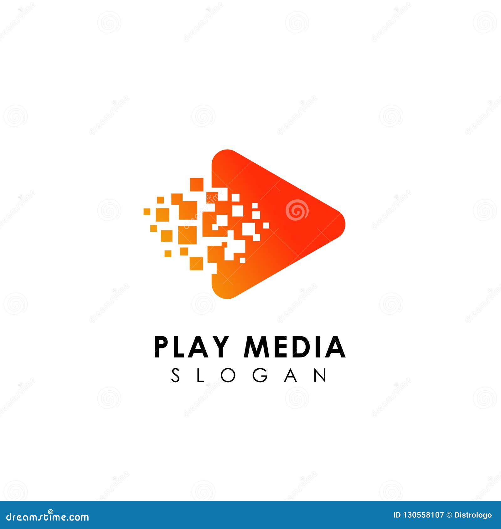 Pixel Play Media Logo Design Template. Play Icon Symbol Design Stock ...