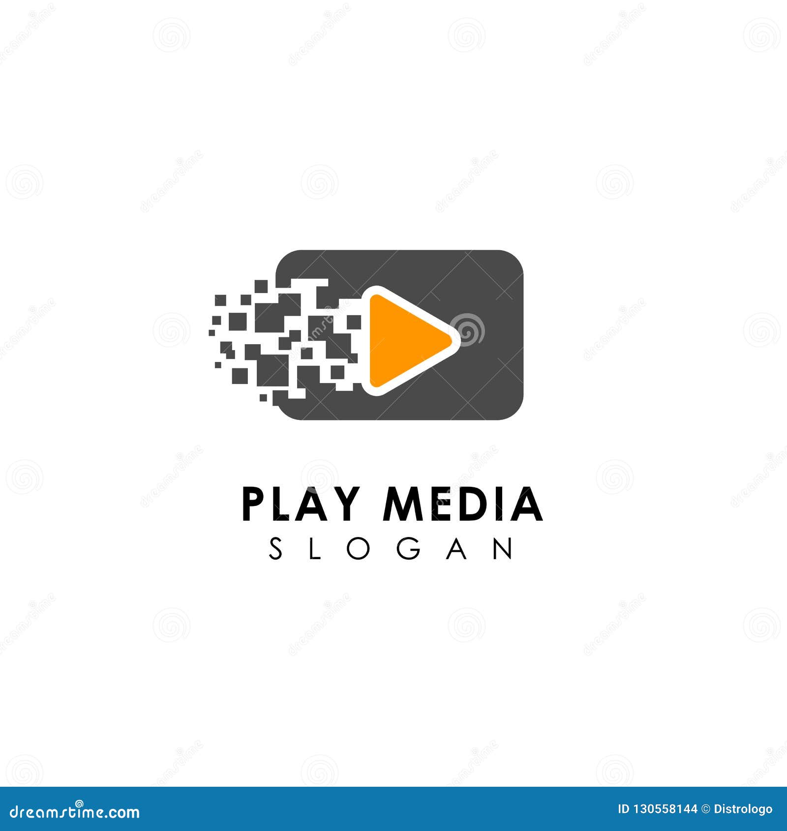 Pixel Play Media Logo Design Template. Play Icon Symbol Design Stock ...