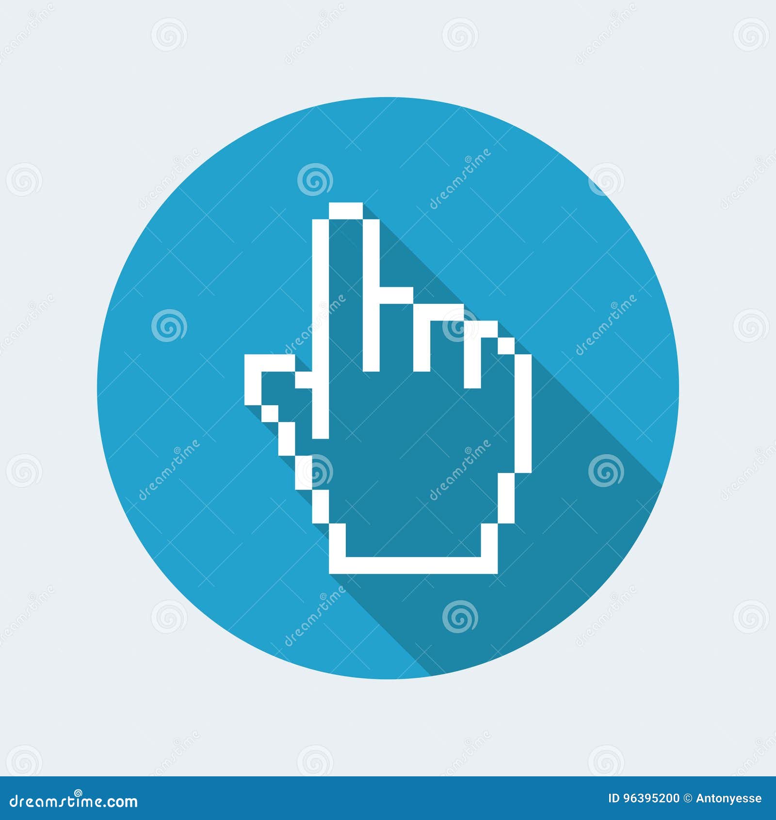 Pixel pointer icon stock vector. Illustration of square - 96395200