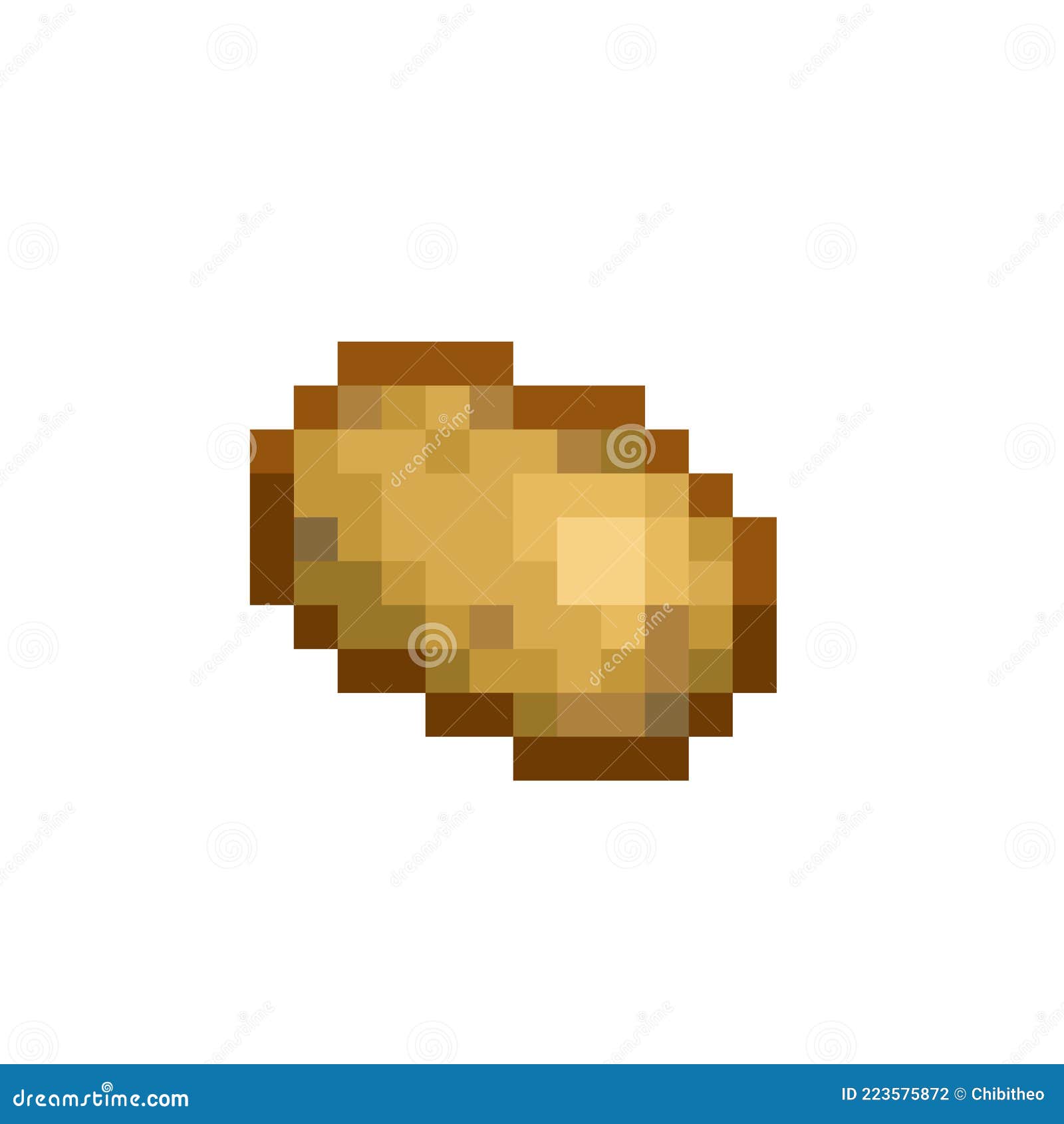 Pixel Potato Image 8 Bit Game Stock Illustration - Illustration of ...