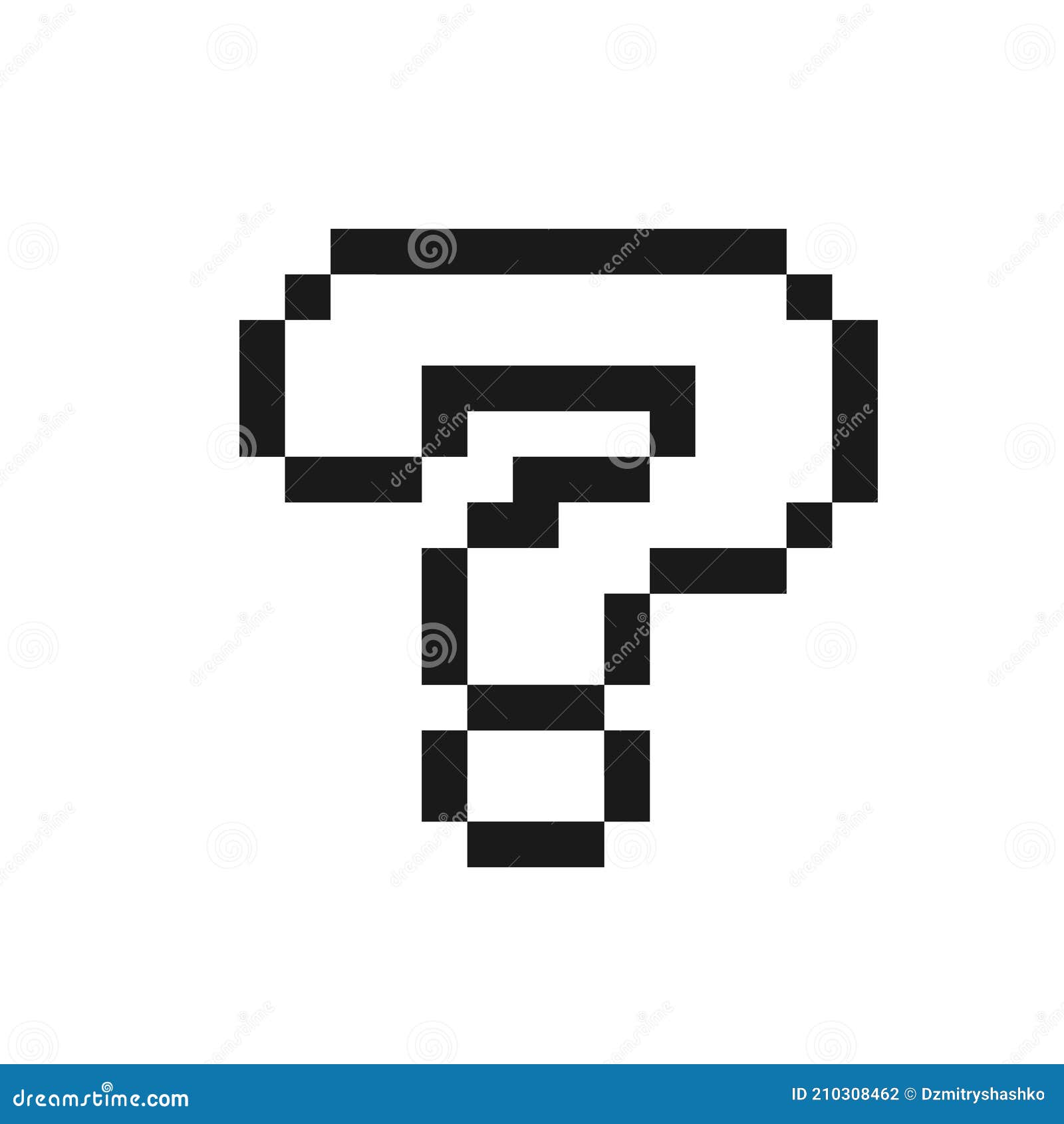 Pixel Question Mark Icon. Clipart Image Stock Vector - Illustration of ...