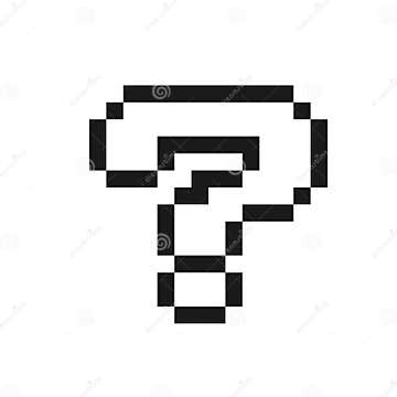 Pixel Question Mark Icon. Clipart Image Stock Vector - Illustration of ...
