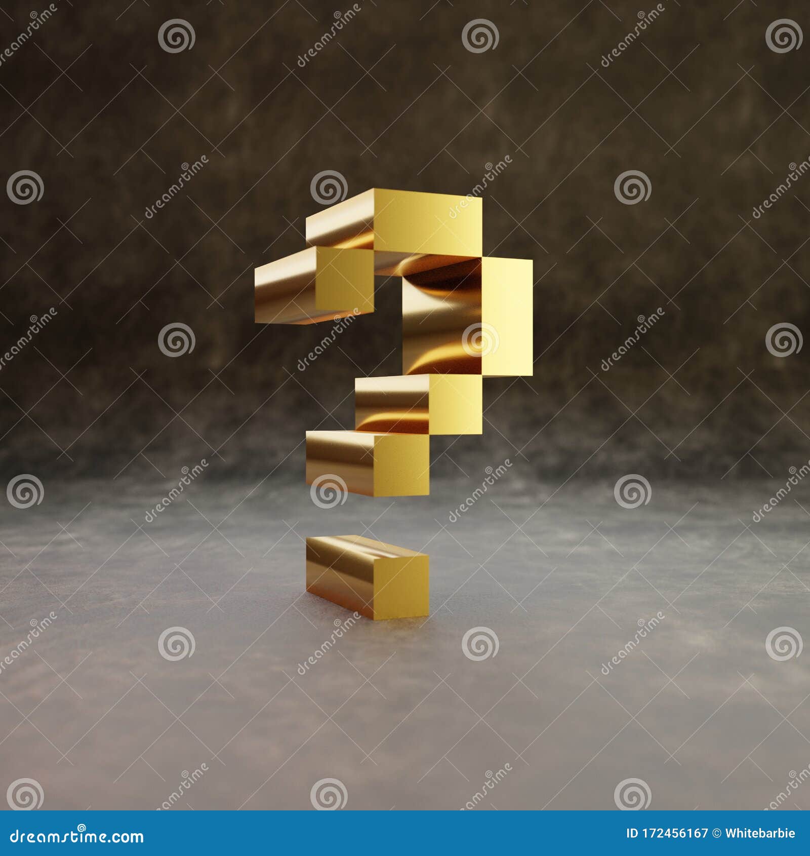 Pixel Art 8-bit Question Mark Gold Box - Isolated Vector Illustration ...