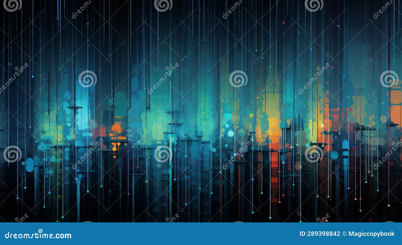 Pixel Rain Abstract Background, Stock Photography | CartoonDealer.com ...