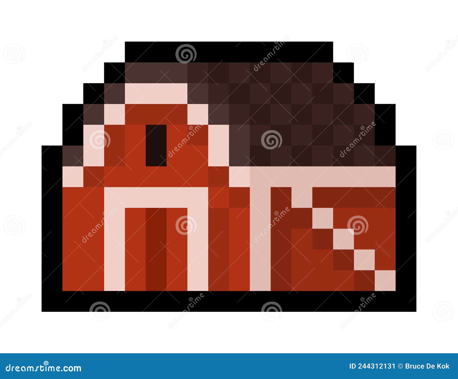 Pixel Red Barn - Isolated, Vector Stock Vector - Illustration of mario ...