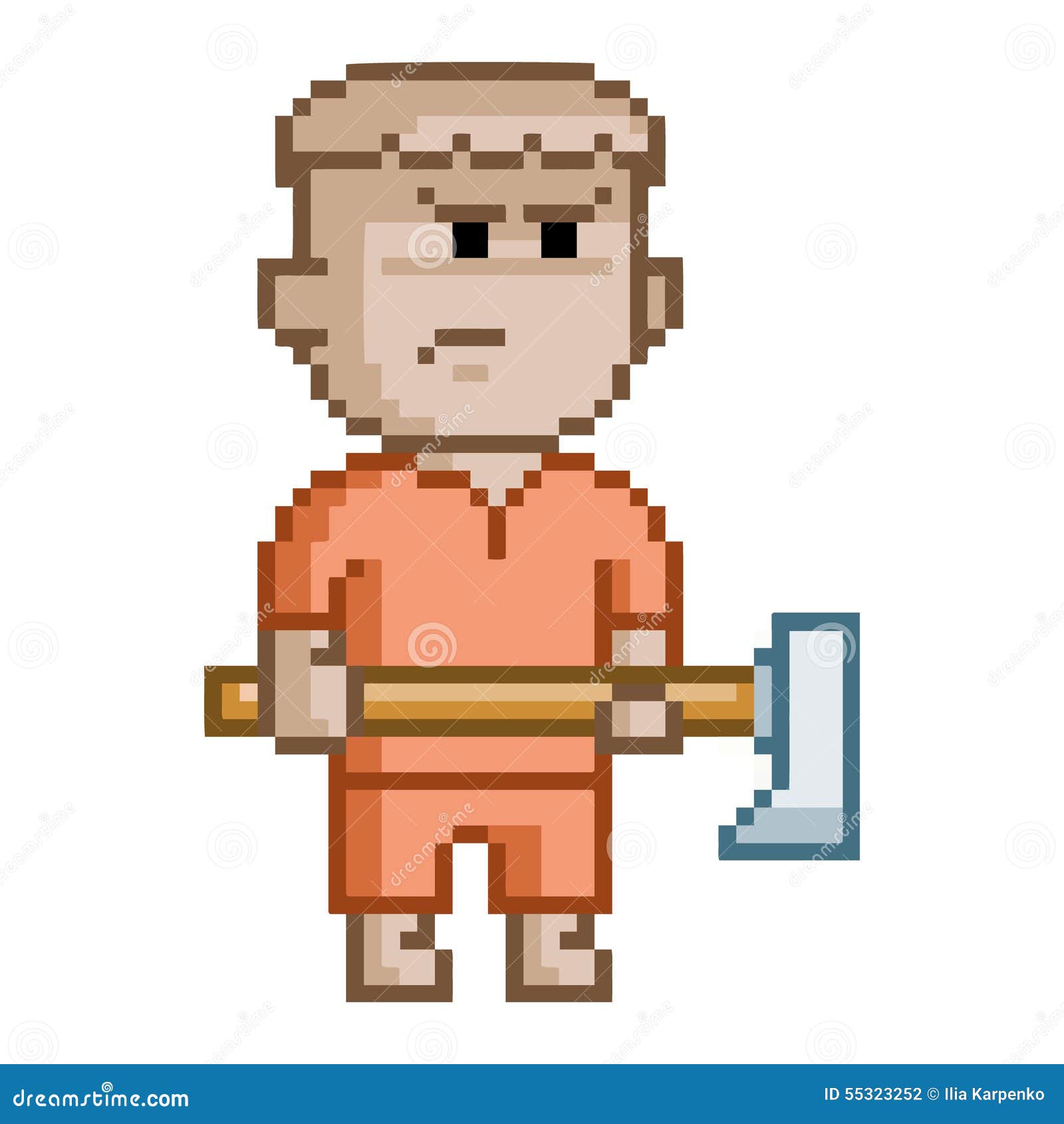 Pixel Red Goblin for 8 Bit Video Game Stock Vector - Illustration of ...