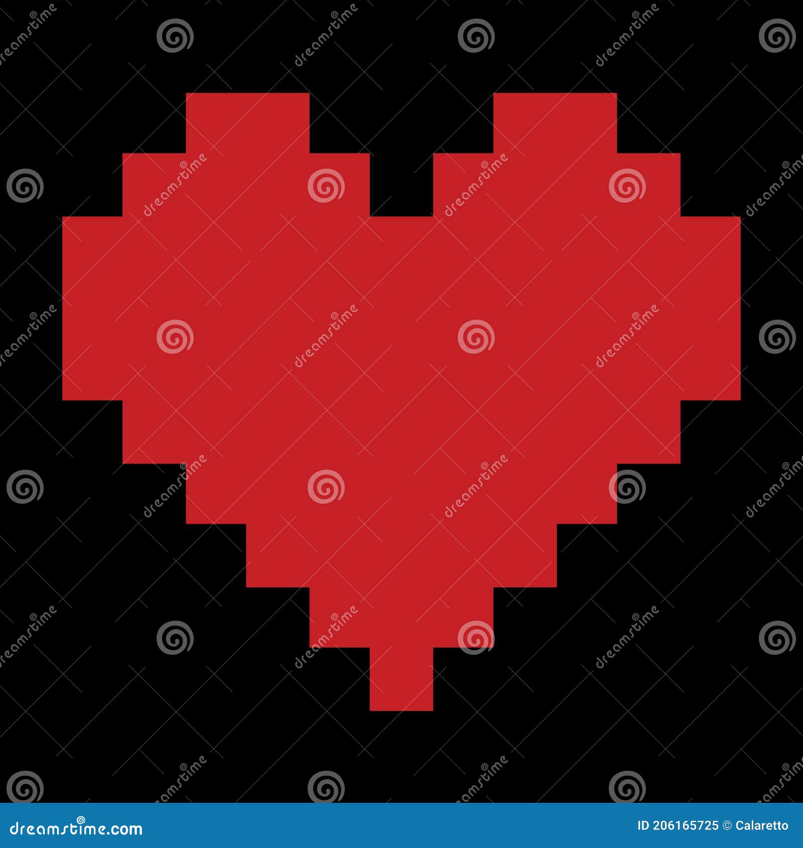 Pixel Red Heart Simple Icon Stock Vector - Illustration of black, icon ...