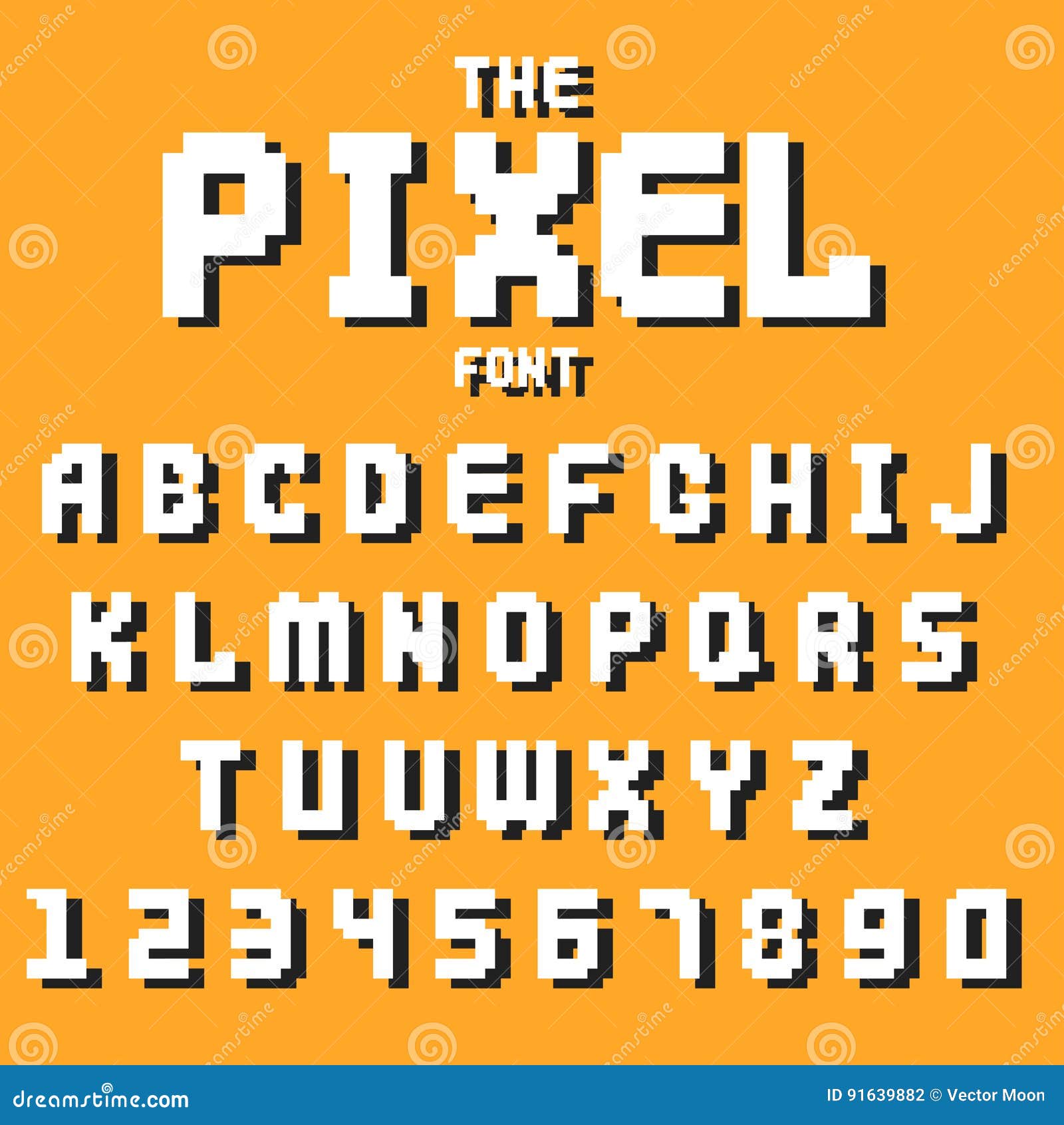 Pixel Retro Font Video Computer Game Design 8 Bit Letters Numbers ... Pixel Retro Font Video Computer Game Design 8 Bit Letters Numbers ...