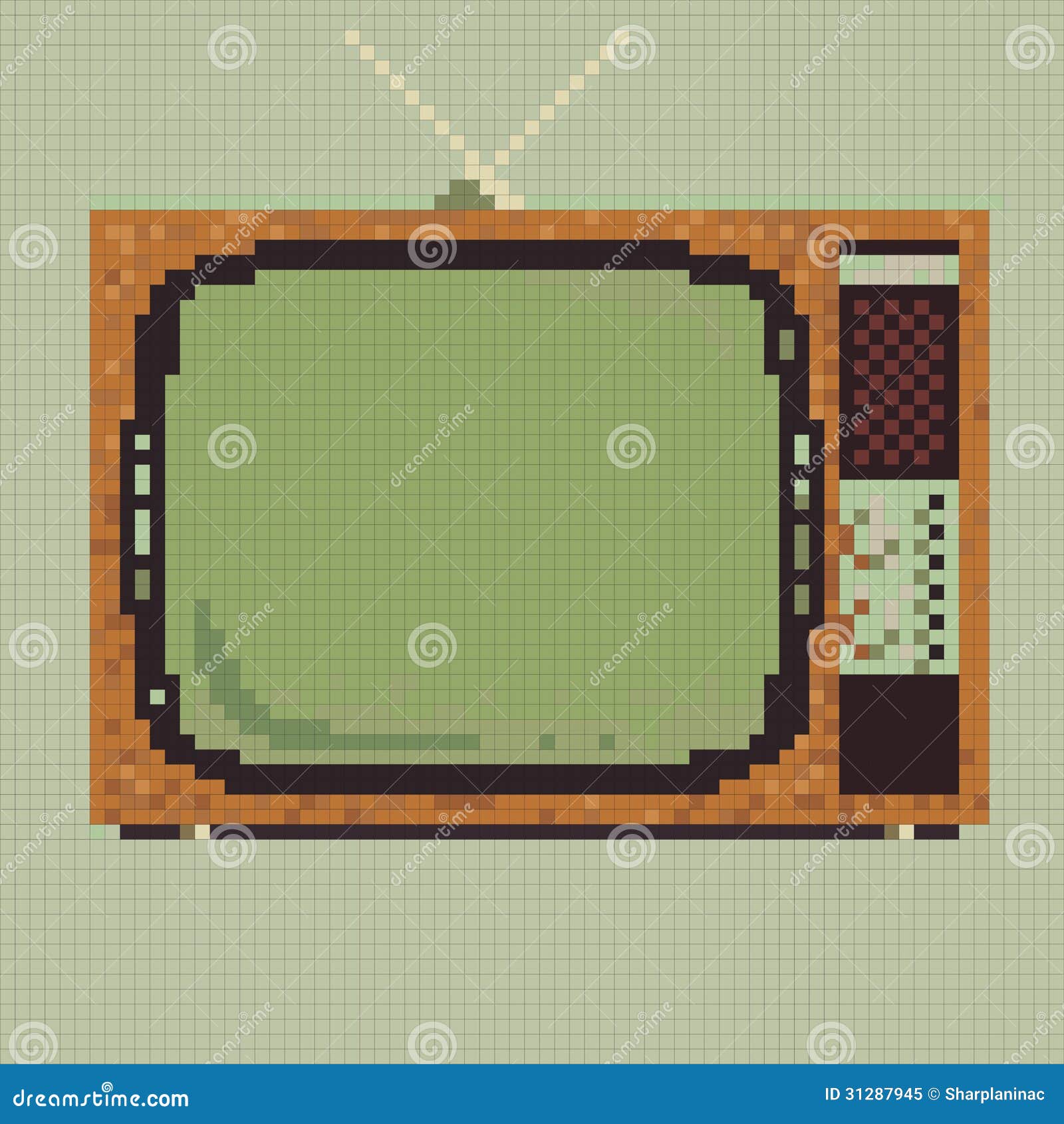 Pixel retro tv stock vector. Illustration of retro, news - 31287945
