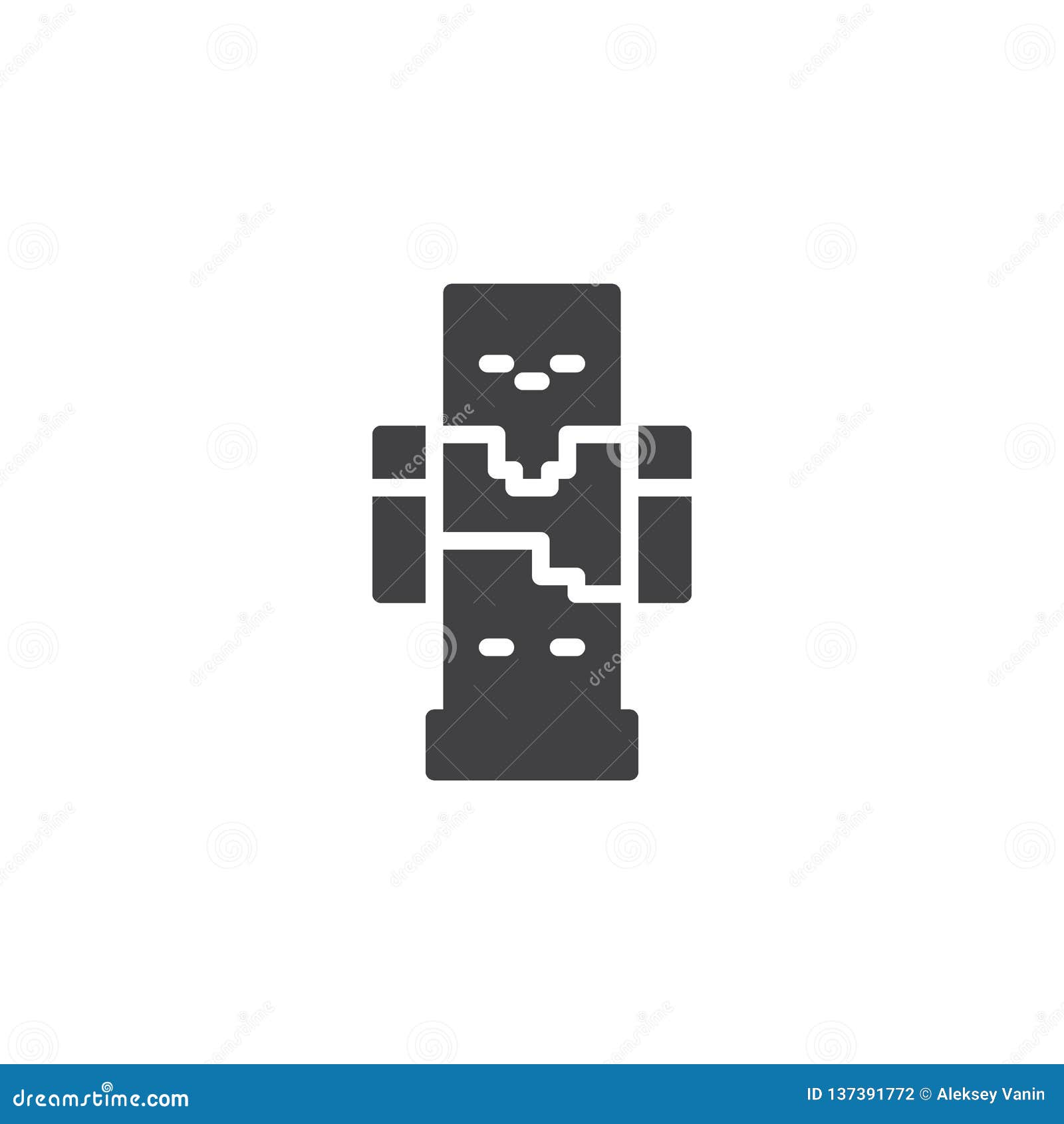 Pixel robot vector icon stock vector. Illustration of zombie - 137391772