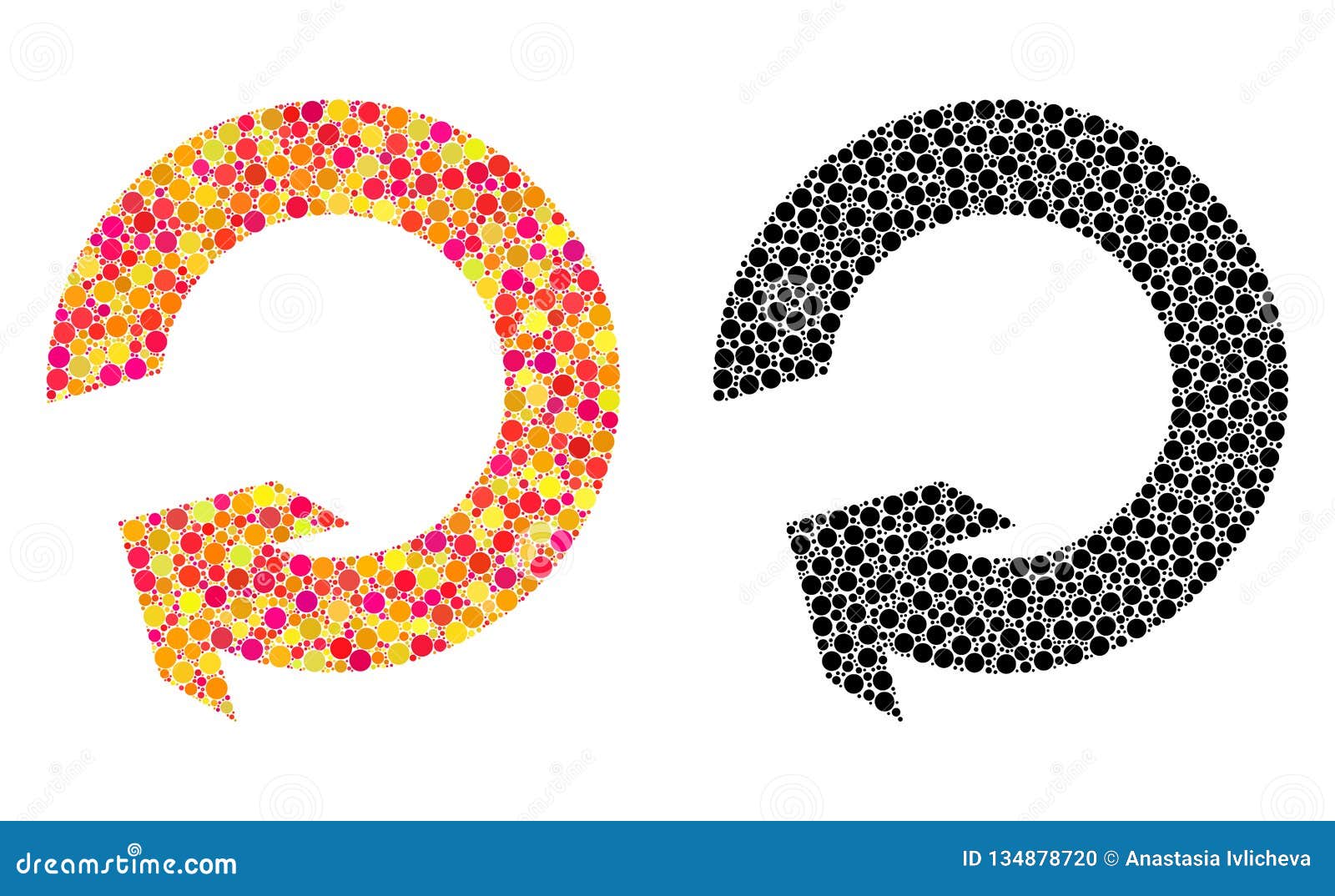 Pixel Rotate Mosaic Icons stock vector. Illustration of mosaic - 134878720
