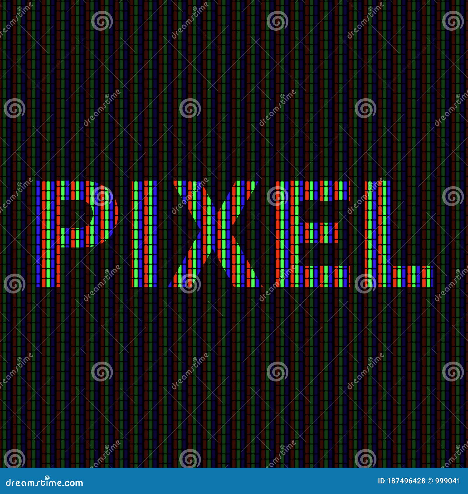 Pixel. Rounded Rectangles Seamless Pattern. Television Pixels are Close ...