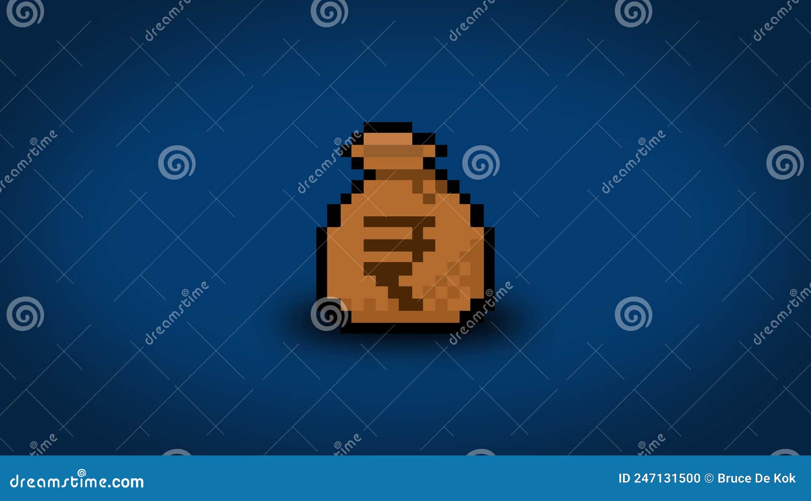 Pixel Rupee Coin From Gaming Block Background - High Res 8 Bit ...