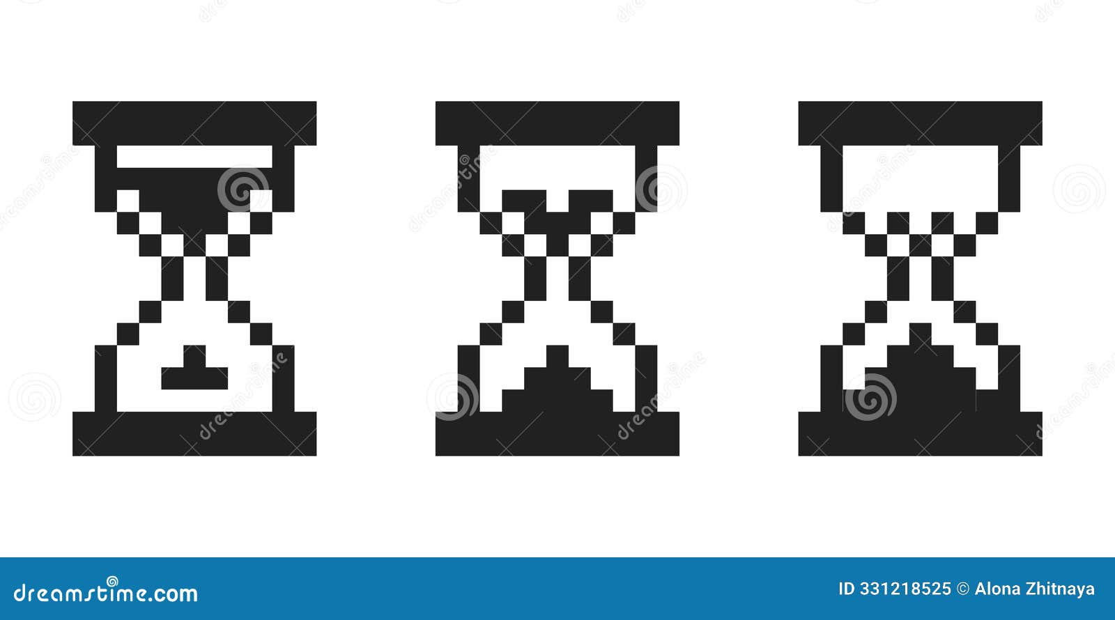 Pixel Art 8-bit Loading Bar Concept. Loading Or Installing Process ...