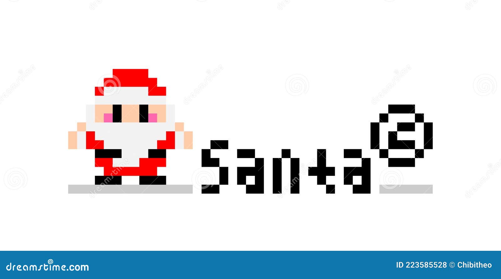 Pixel Art Santa Clause Vector Illustration | CartoonDealer.com #82136410