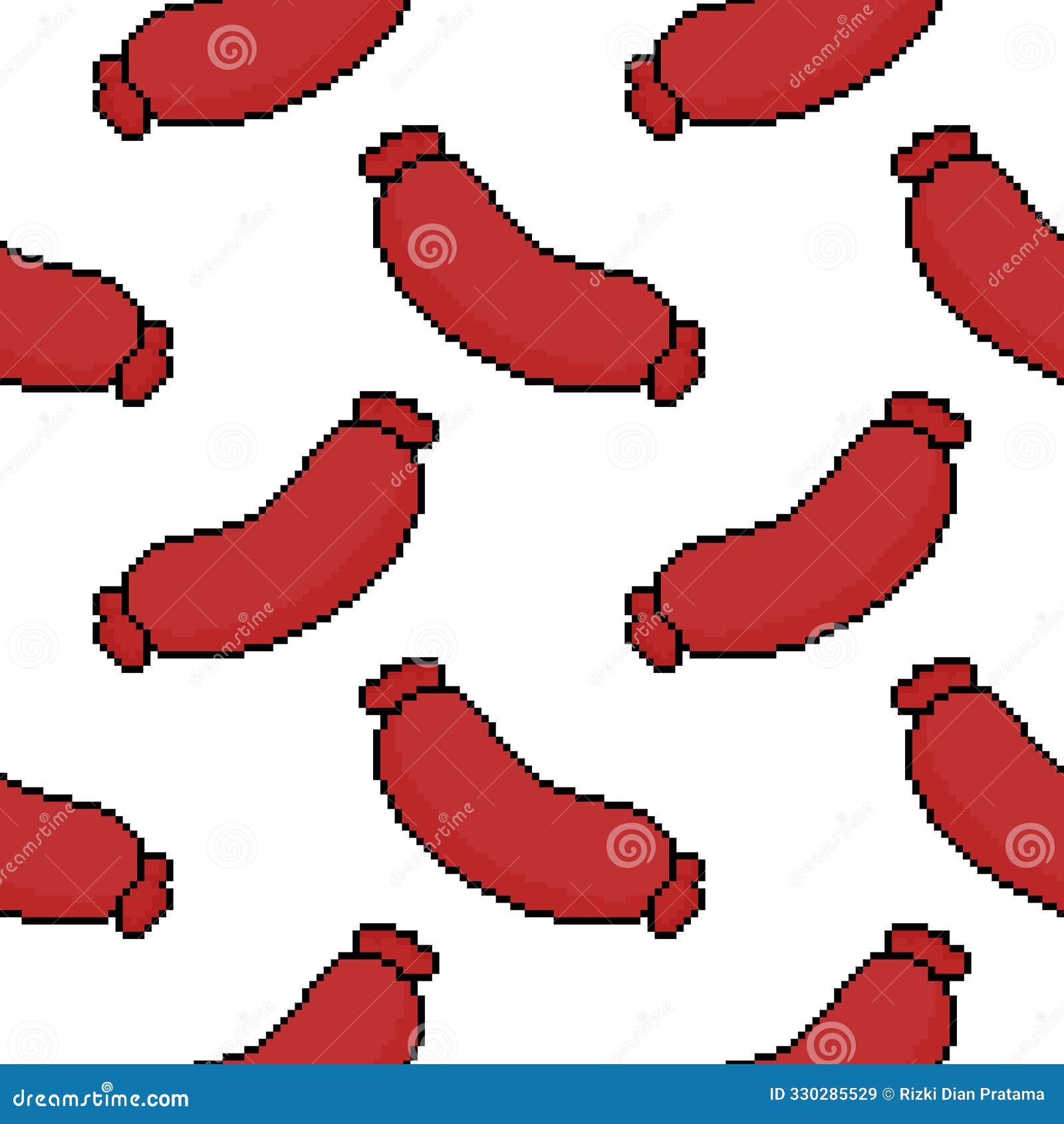 Pixel Art Sausage Illustration Vector For Game | CartoonDealer.com ...