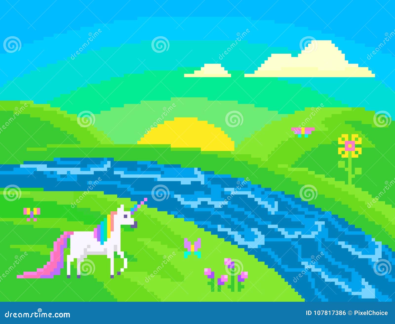 A Pixel Art Scene Depicts A Medieval Stone Castle With Arched Wooden ...