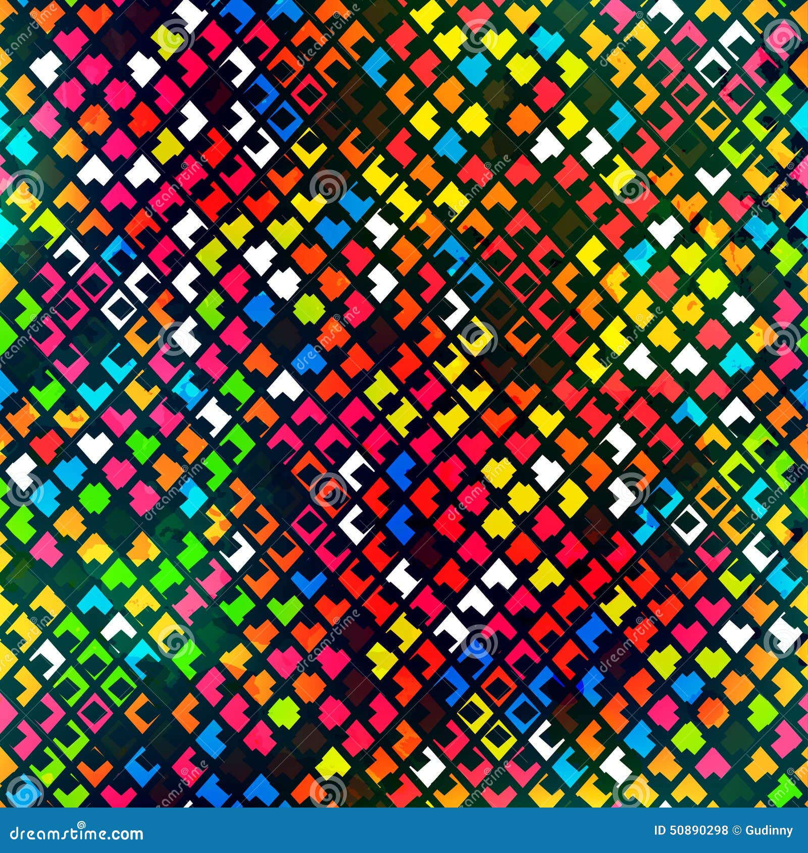 Pixel seamless pattern stock vector. Illustration of geometric - 50890298