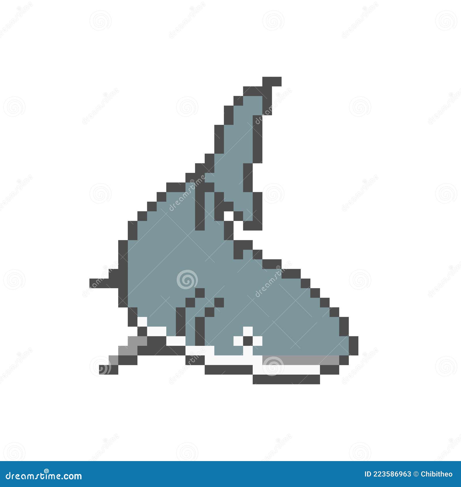 Pixel Shark: A Cute Minecraft-inspired Voxel Art Concept Stock ...