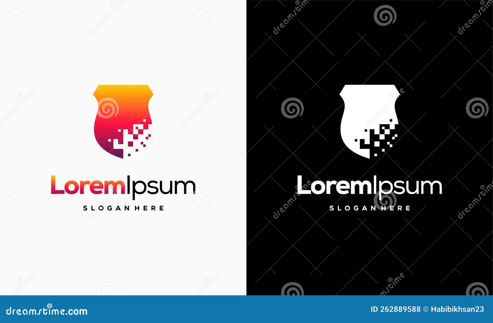 Pixel Shield Logo Designs Concept Vector, Elegant Technology Secure ...