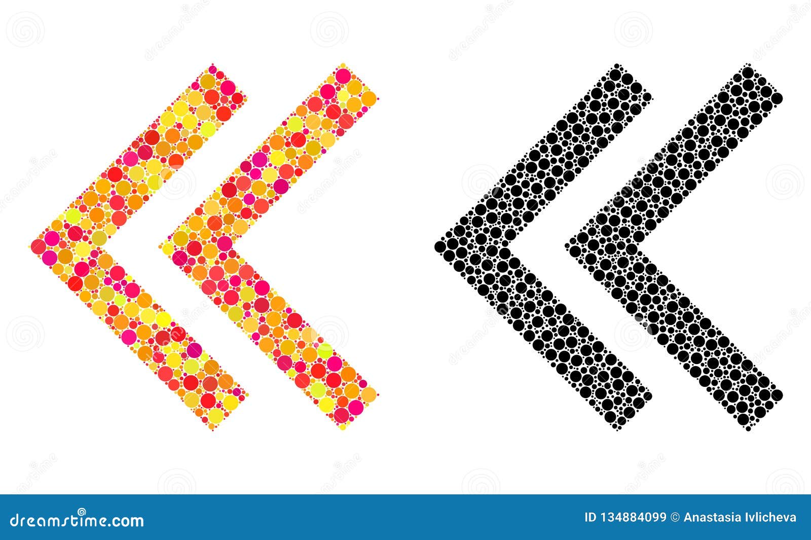 Shift Left Recursive Mosaic Of Shift Left Icons And Textured 99.999 ...