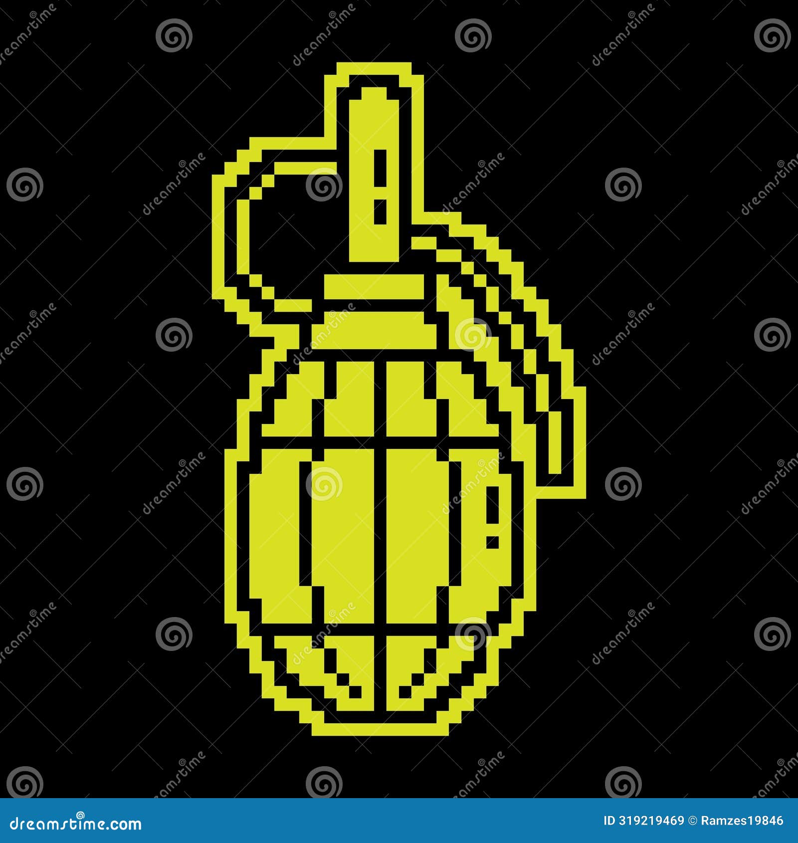 Pixel Art Detonation Of Bomb. Game Icons Set. Comic Boom Flame Effects ...