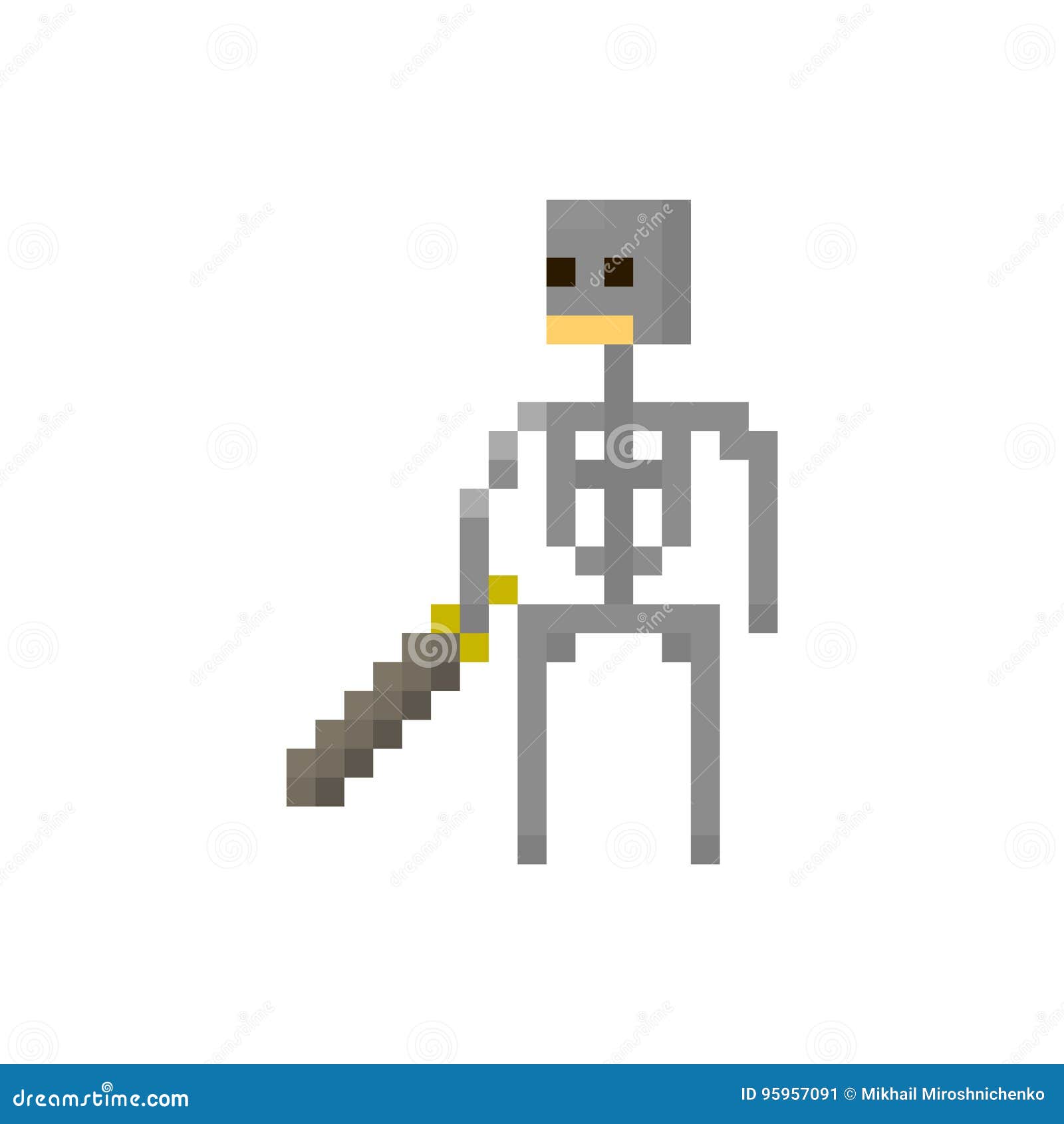 Pixel Skeleton Stock Illustrations – 486 Pixel Skeleton Stock ...