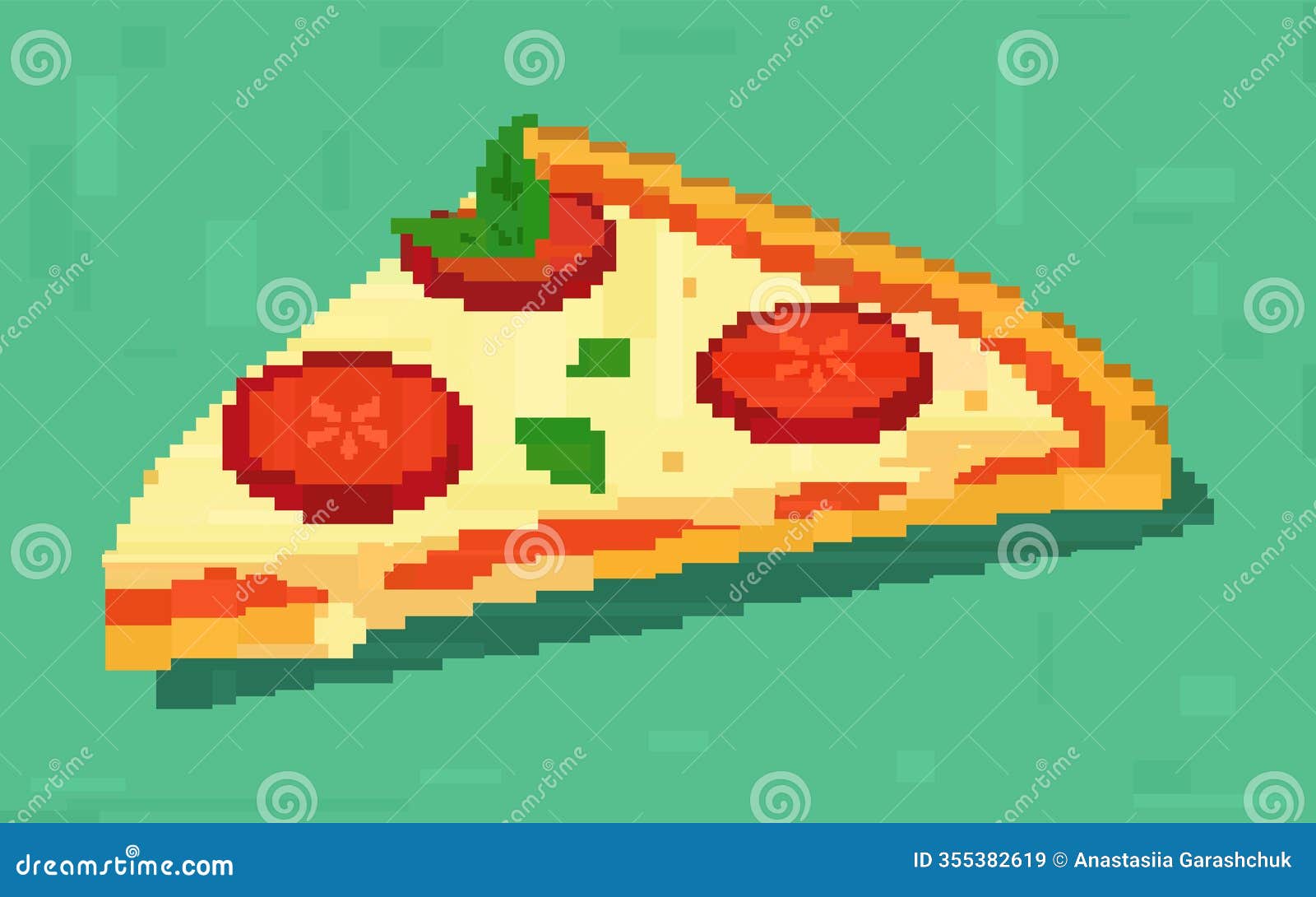 Pixel Art Pizza Slice Falling Royalty-Free Stock Photo | CartoonDealer ...