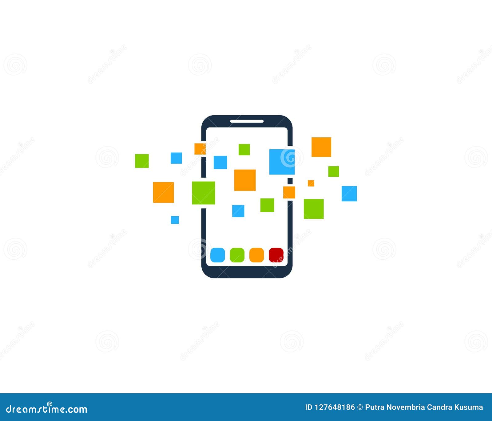 Pixel Smartphone Logo Icon Design Stock Vector - Illustration of idea ...
