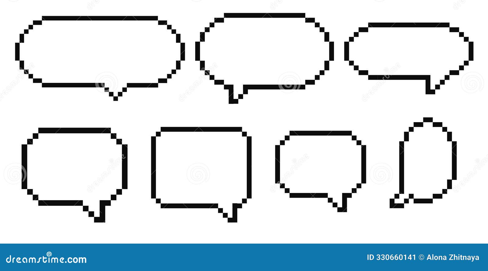 Pixel Speech Bubble Cloud 8 Bit Y2k Digital Retro Message. Game Talk ...