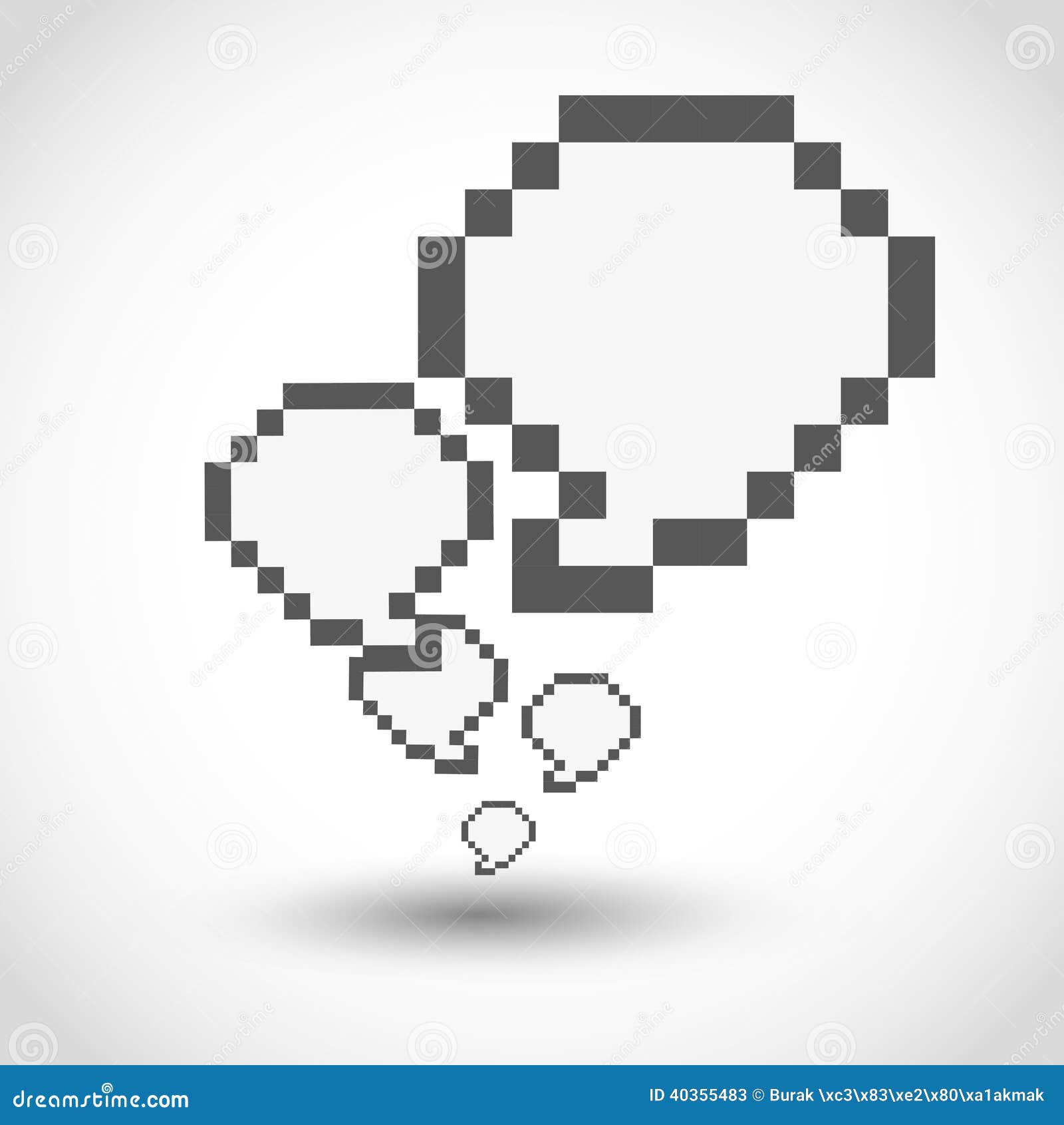Set Of Pixel Art Speech Bubbles Cartoon Vector | CartoonDealer.com ...