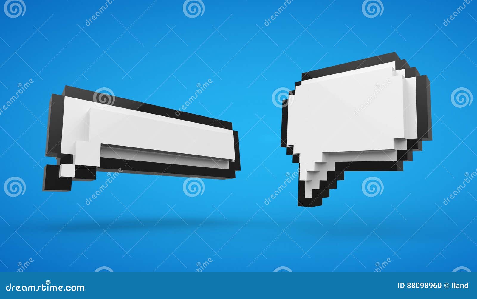 Pixel Speech Bubble Icon. Clipart Image Cartoon Vector | CartoonDealer ...