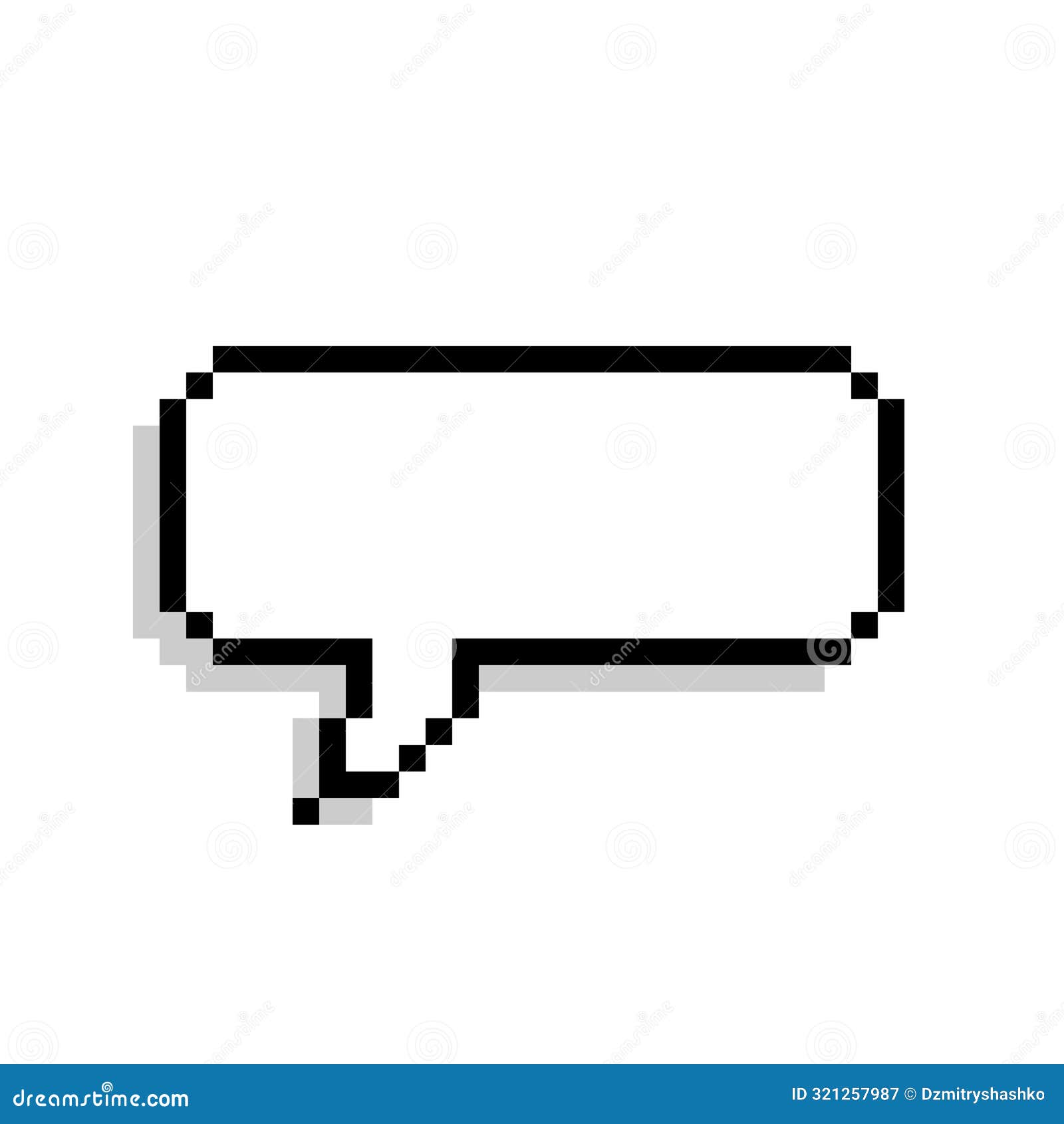 Pixel Speech Bubble Icon. Clipart Image Stock Vector - Illustration of ...