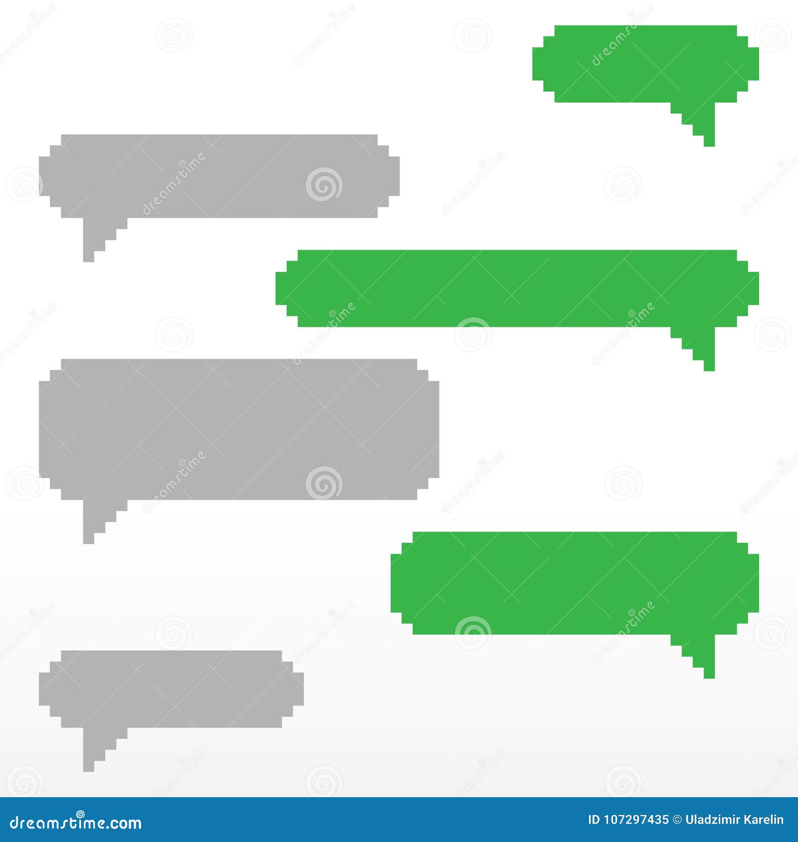 Pixel speech bubble icon. stock vector. Illustration of shape - 107297435