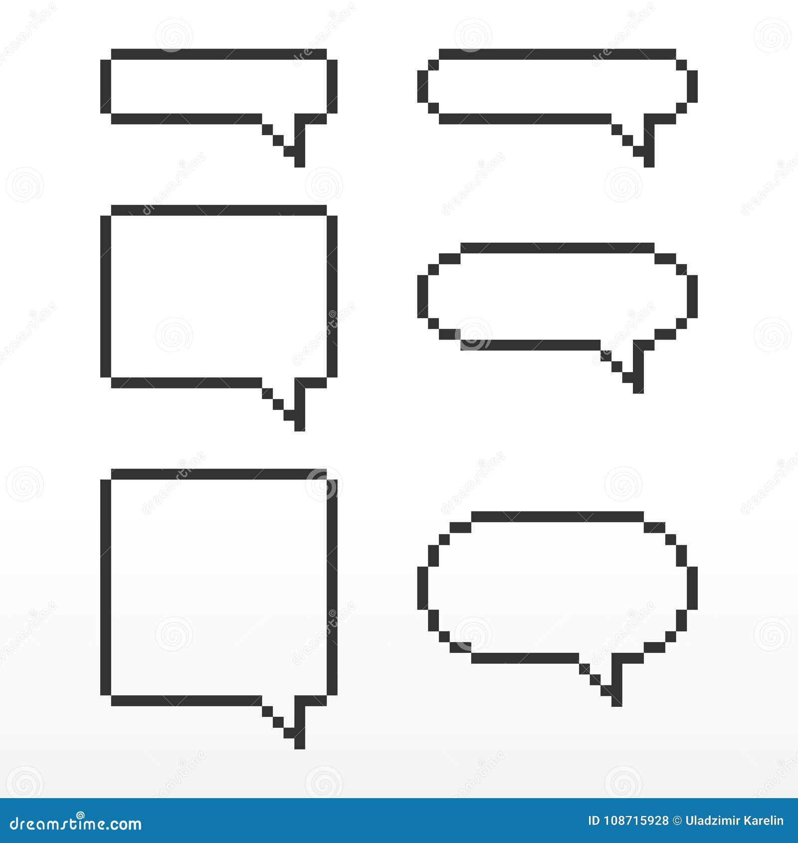 Pixel Speech Bubble, with Place for Text Boxes. Stock Vector ... Pixel Speech Bubble, with Place for Text Boxes. Stock Vector ...